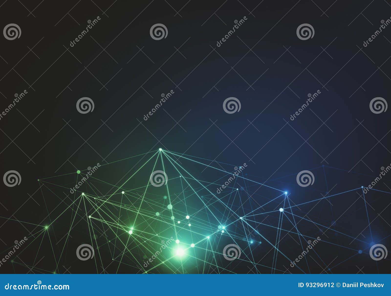 Blue and Green Backdrop, Technology Concept Stock Illustration ...
