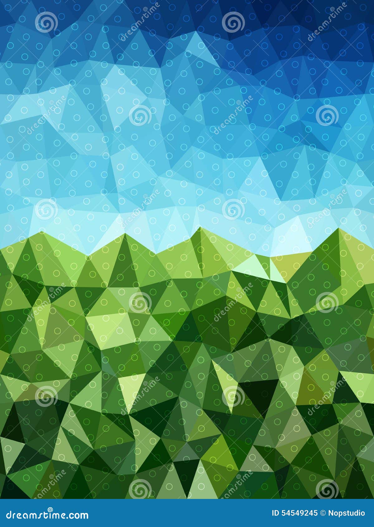 Blue and Green Background with Circle Pattern Stock Vector ...