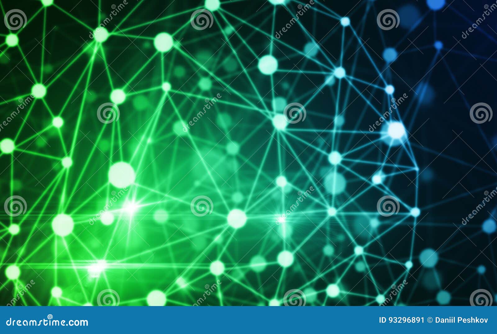 Blue and Green Background, Technology Concept Stock Illustration ...