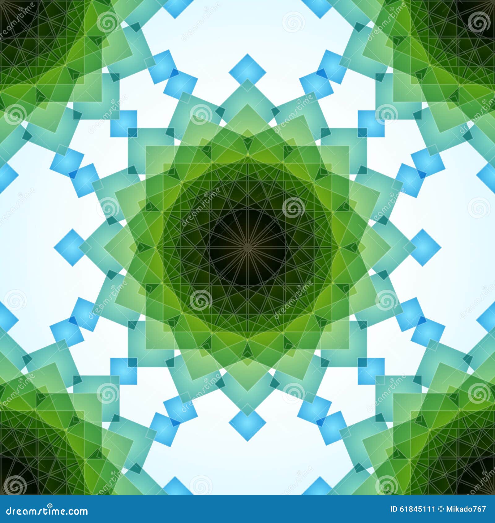 Blue and Green Blended Transparent Rectangles on Stock Vector ...