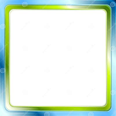 Blue and Green Bright Frame on White Background Stock Vector ...