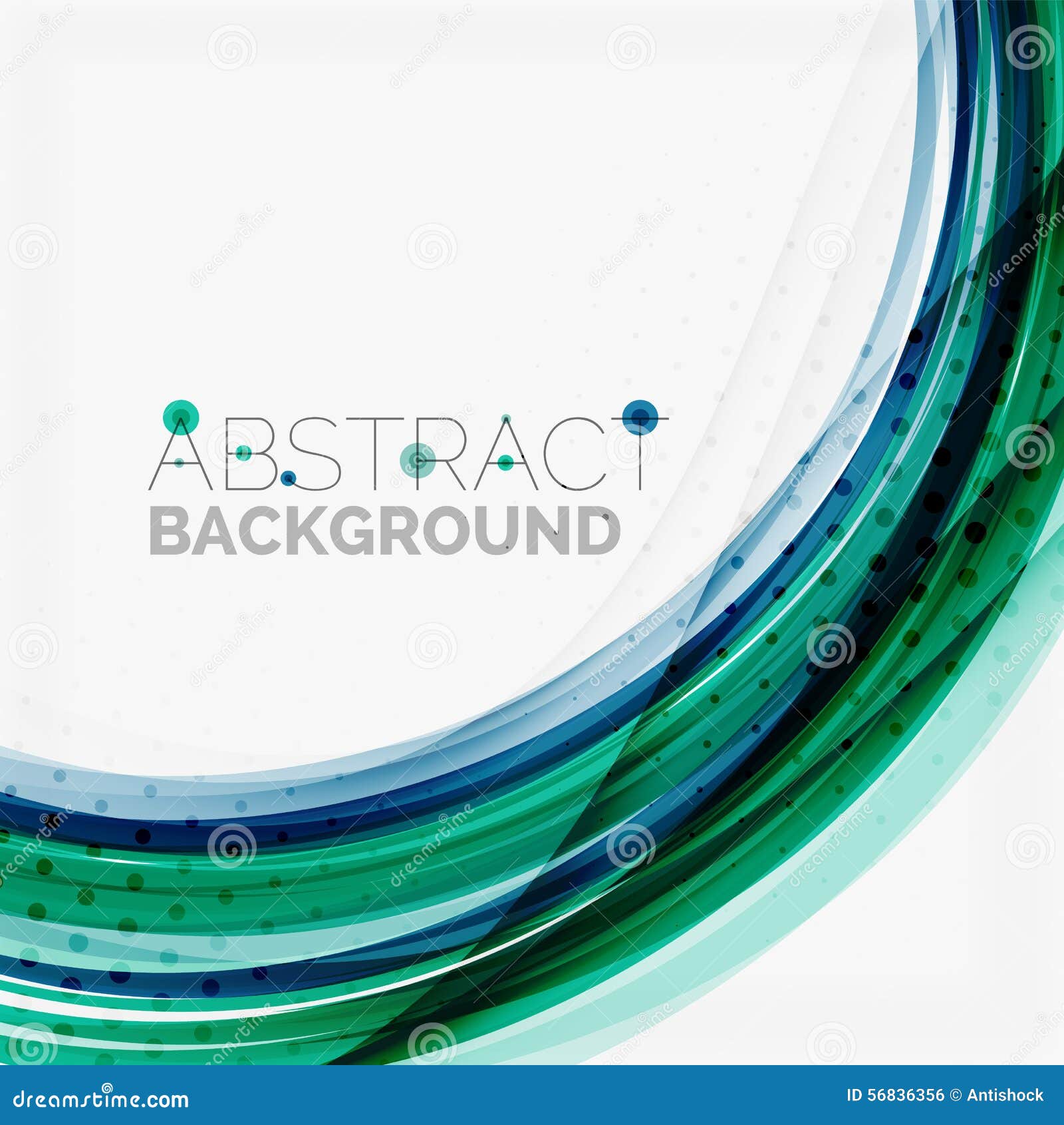 Blue and Green Color Abstract Waves Stock Illustration - Illustration ...