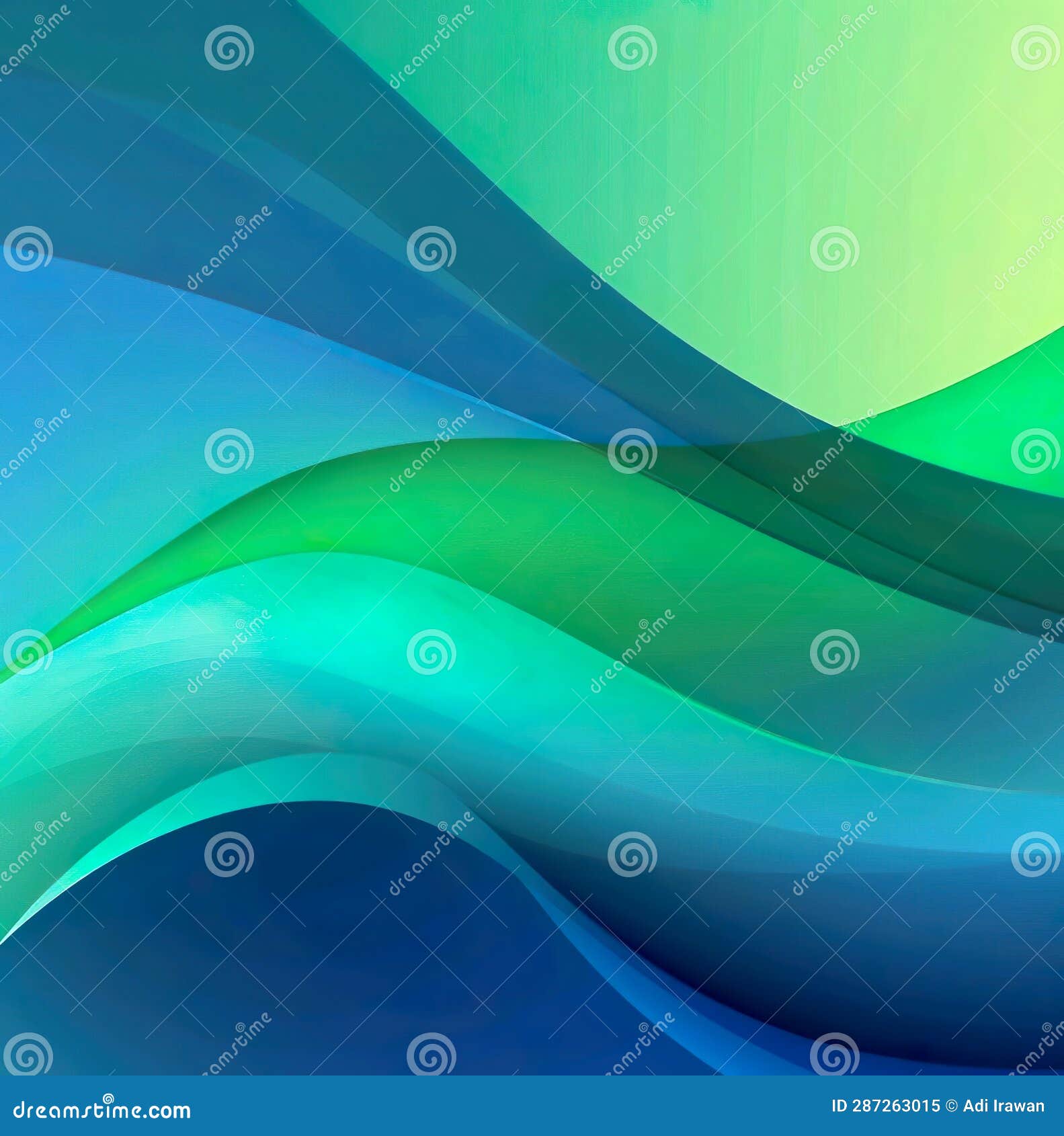 Blue and Green Color Wave Background Illustration Stock Illustration ...