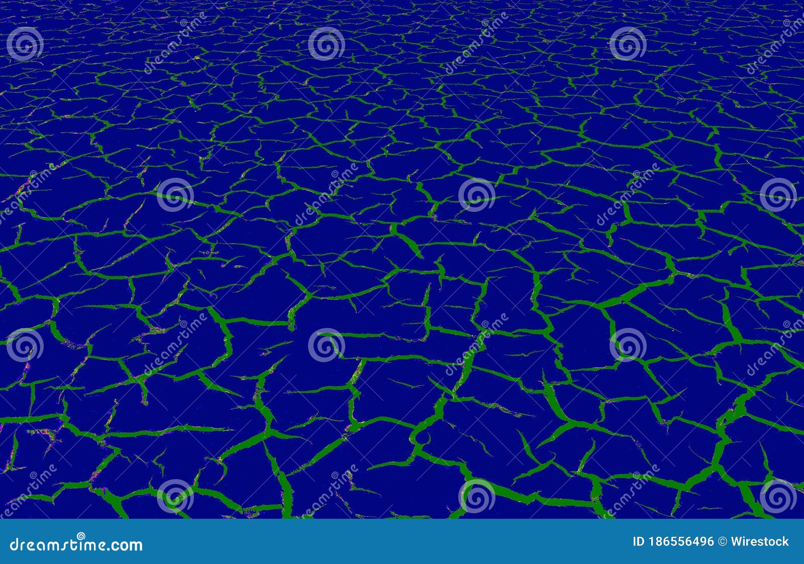Of a Blue and Green Cracked Ground - Cool for Backgrounds Stock Photo ...