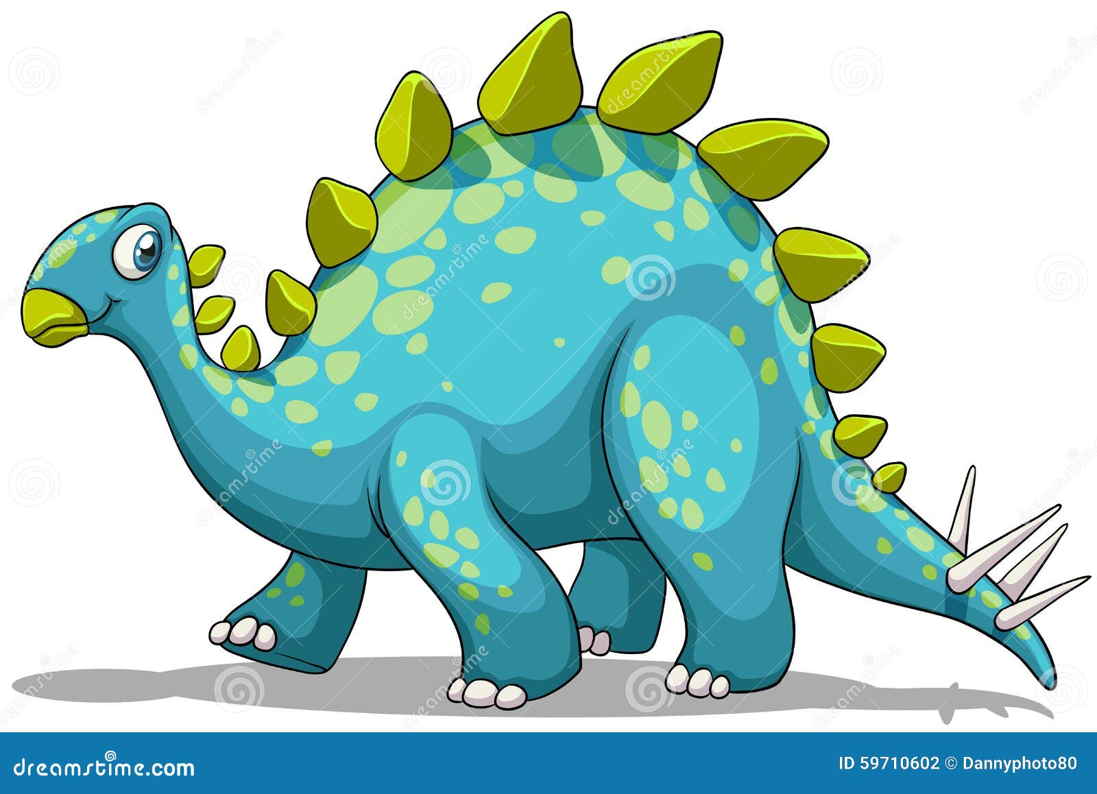 Green Dinosaur Vector Illustration. Apatosaurus Brachiosaurus Or ...