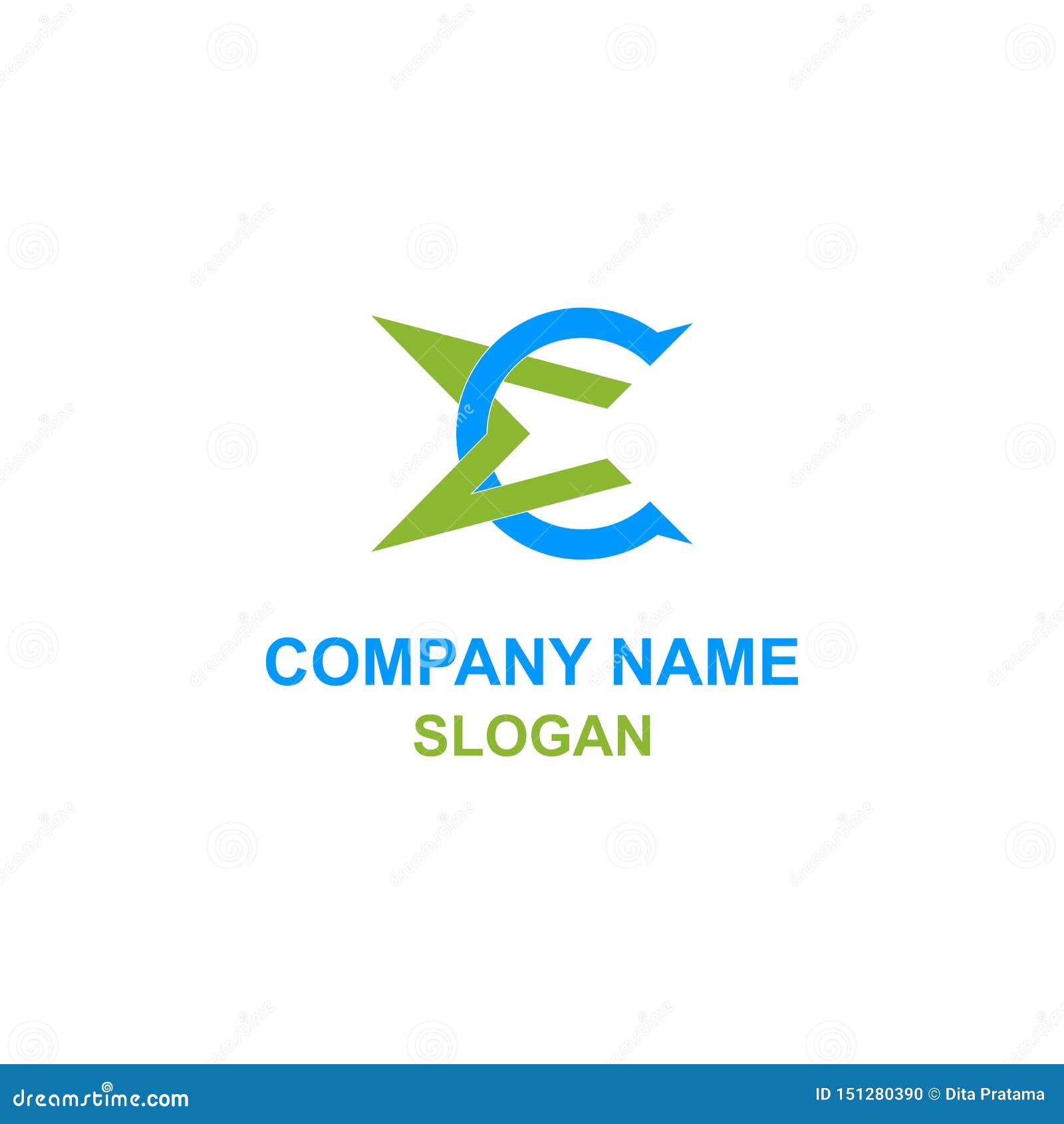 EC letter initial logo. stock illustration. Illustration of icon ...