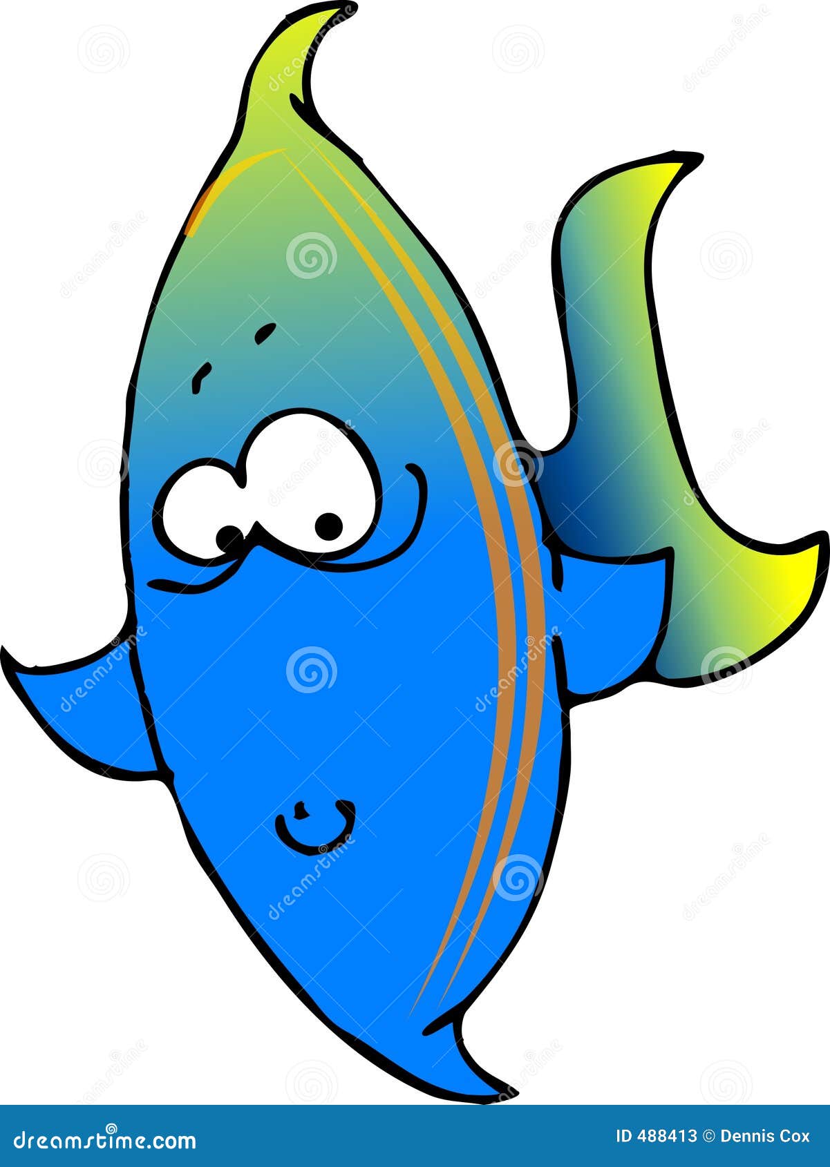 Blue/green fish stock illustration. Illustration of bubble - 488413