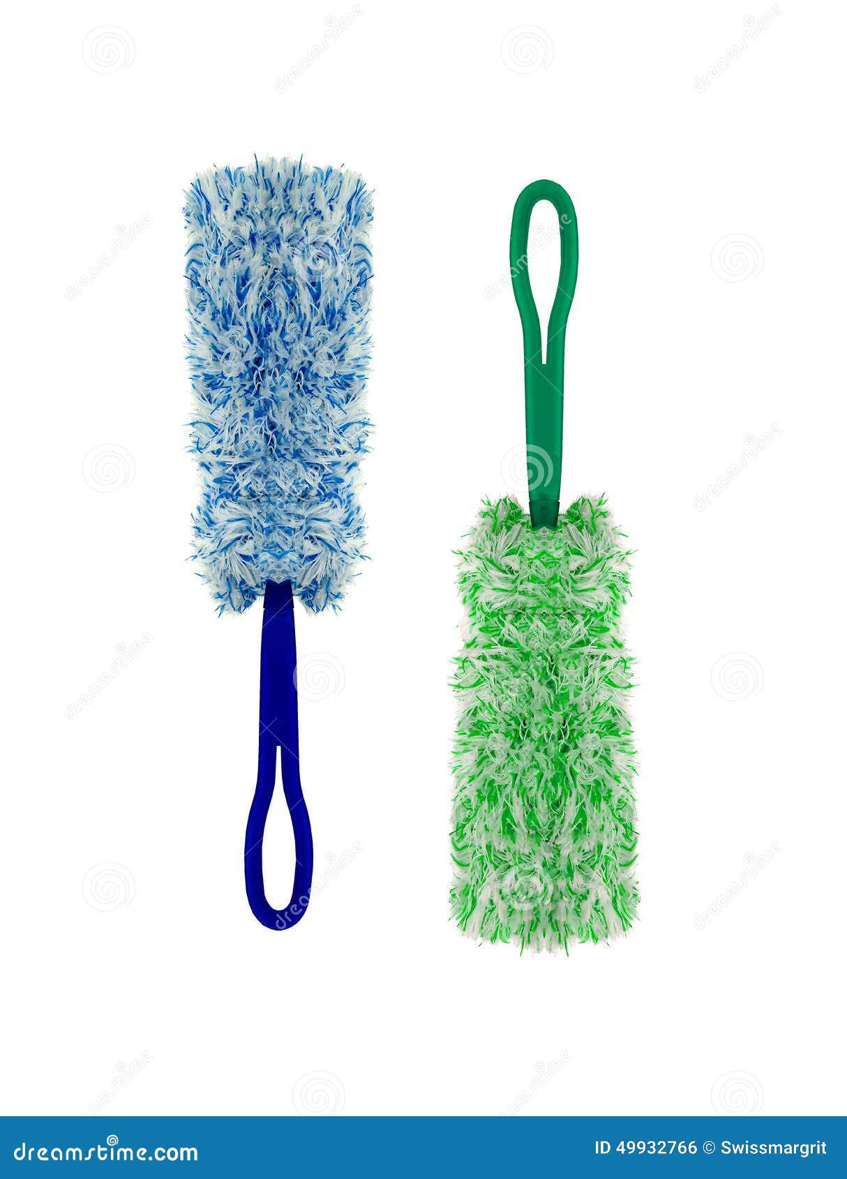 Blue and Green Fluffy Duster Stock Photo - Image of equipment, dust ...