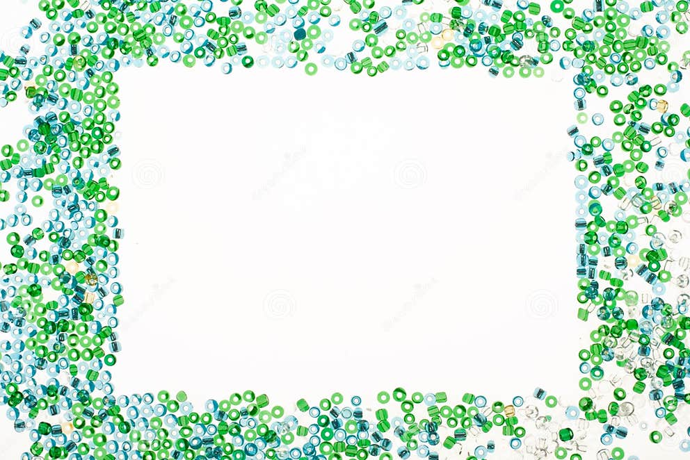 Blue and Green Frame on White Background Stock Photo - Image of glassy ...