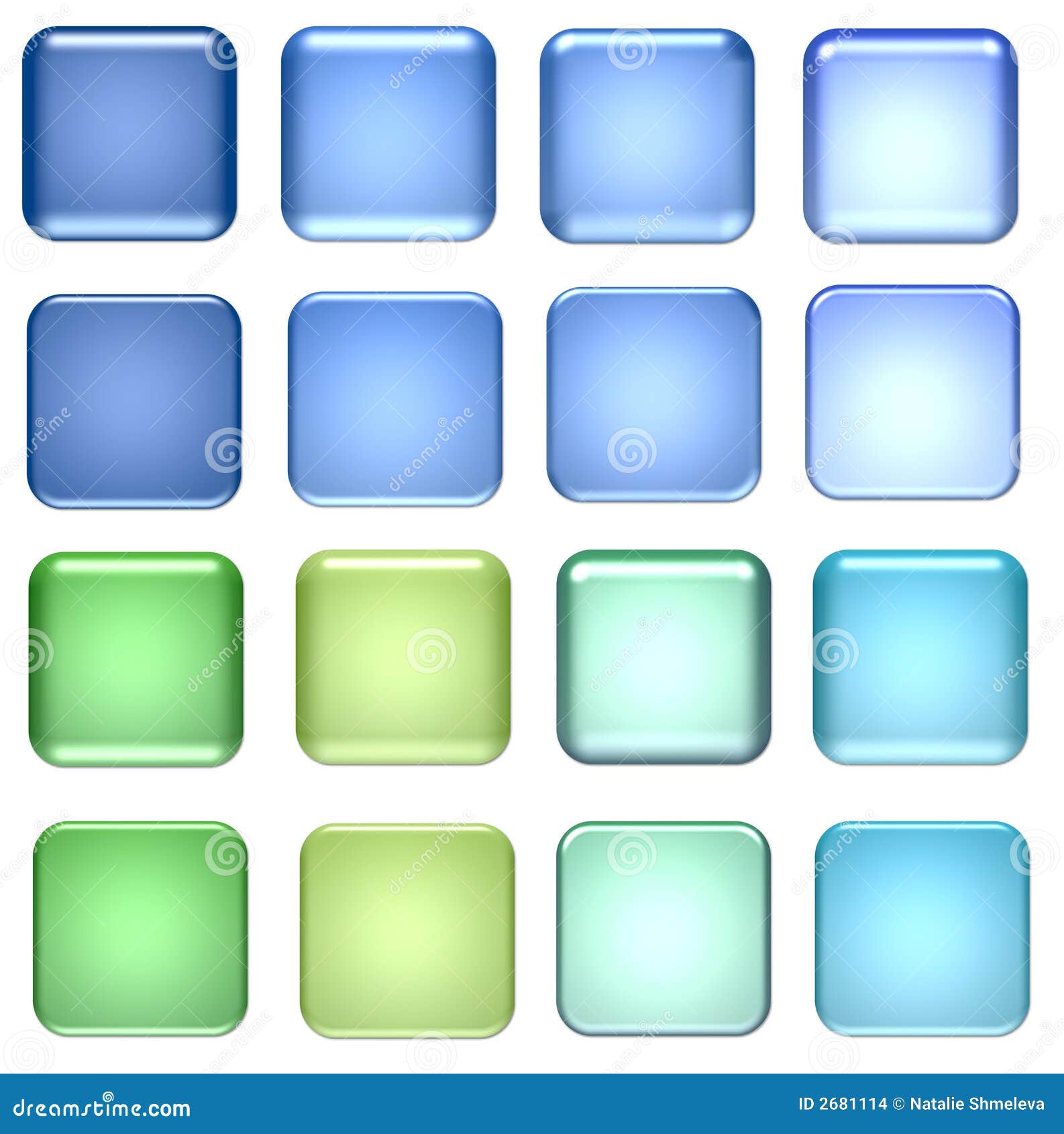 Blue and Green Glass Buttons Stock Illustration - Illustration of ...