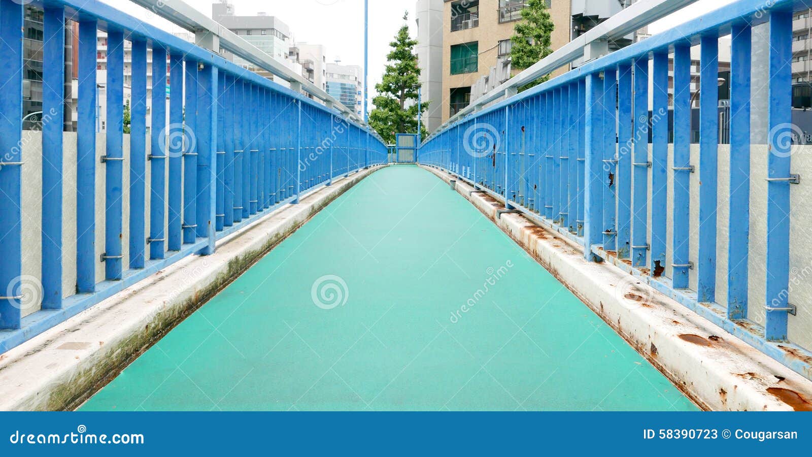 Blue and Green Human Bridge Stock Image - Image of idea, street: 58390723
