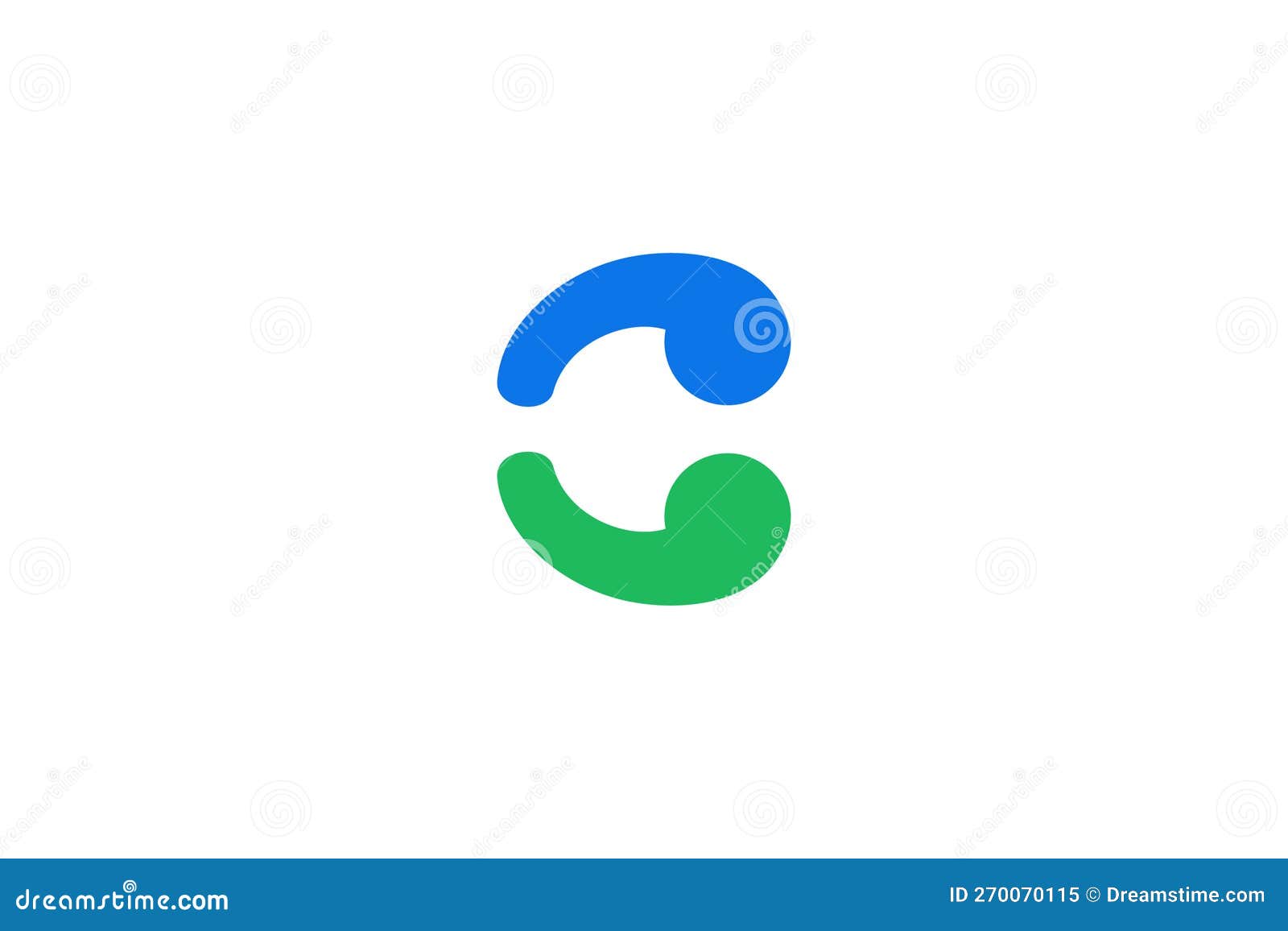 Blue Green Initial Letter Comma C Logo Stock Vector - Illustration of ...