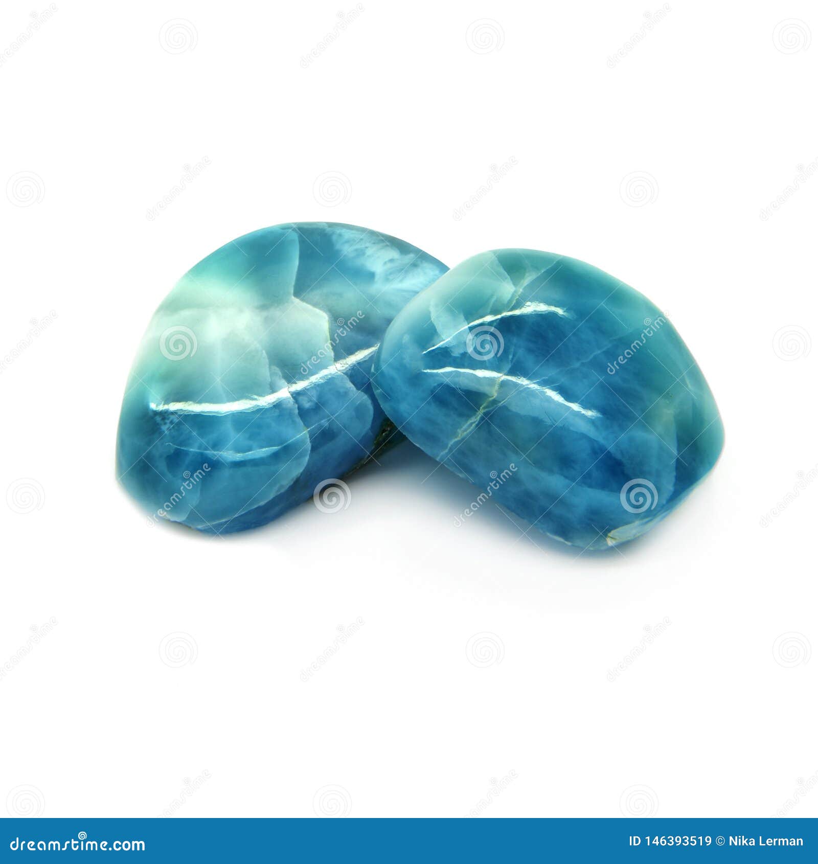 Blue Green Larimar stock image. Image of gems, stone - 146393519