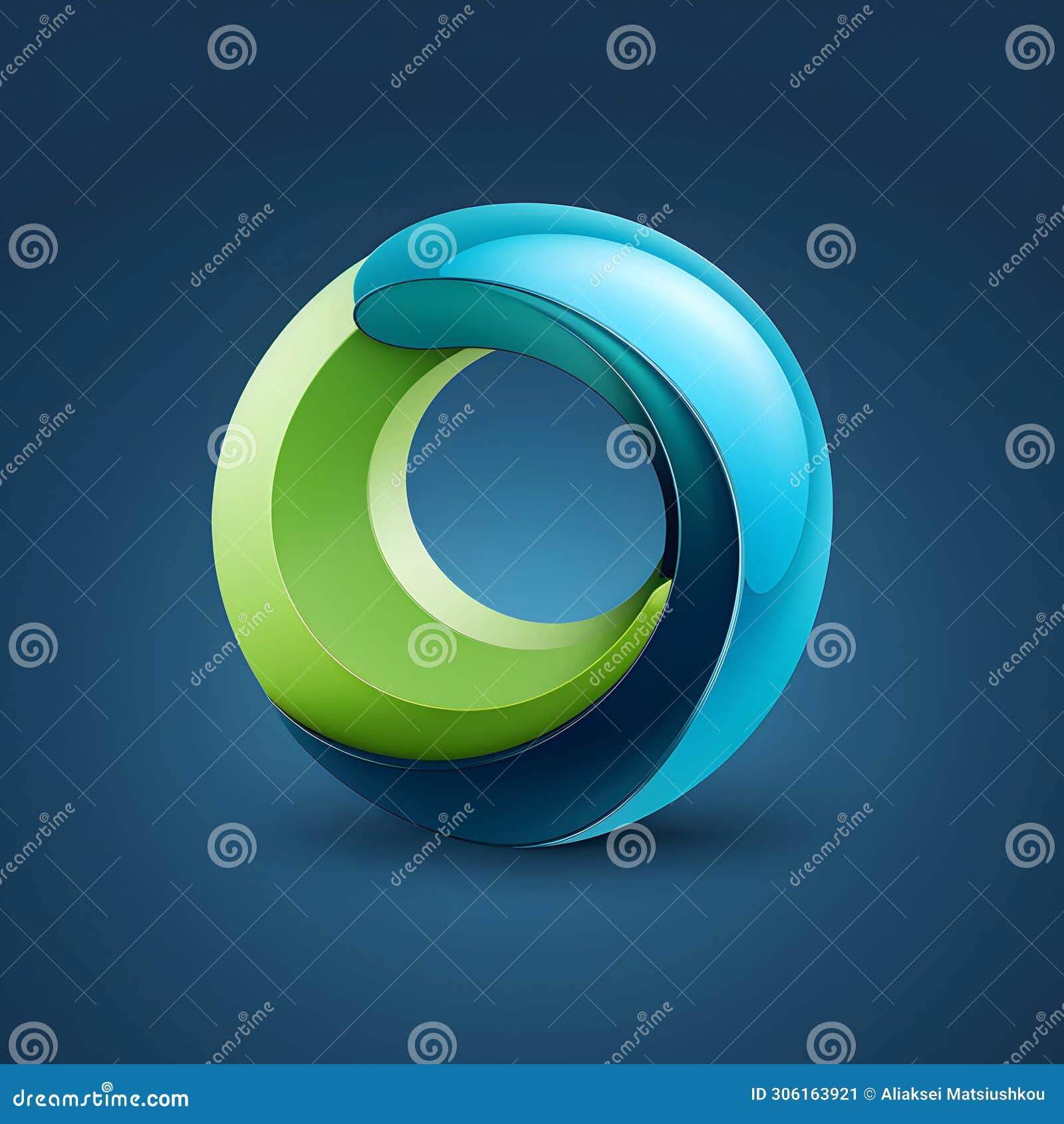 Blue and green logo stock illustration. Illustration of brand - 306163921