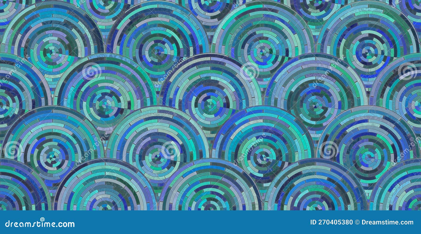 Blue Green Masonry Stone Circles. Stone Rings Backdrop. Seamless Stone ...