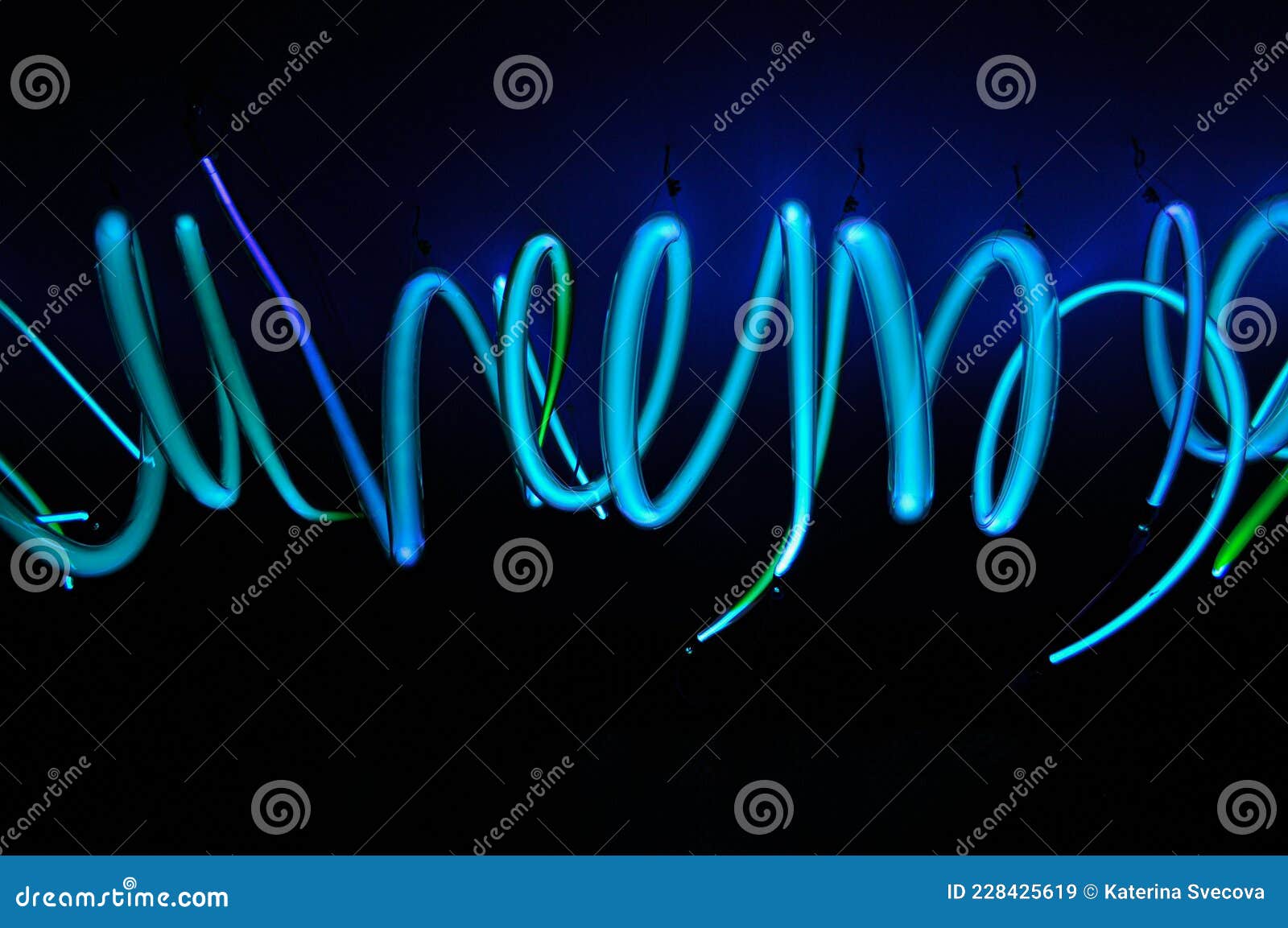 Neon lights in the dark stock image. Image of light - 228425619