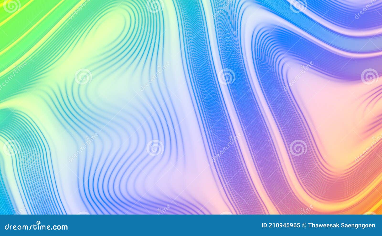 Blue Green Orange 3D Dynamic Motion Eccentric Abstract Light and Shadow ...