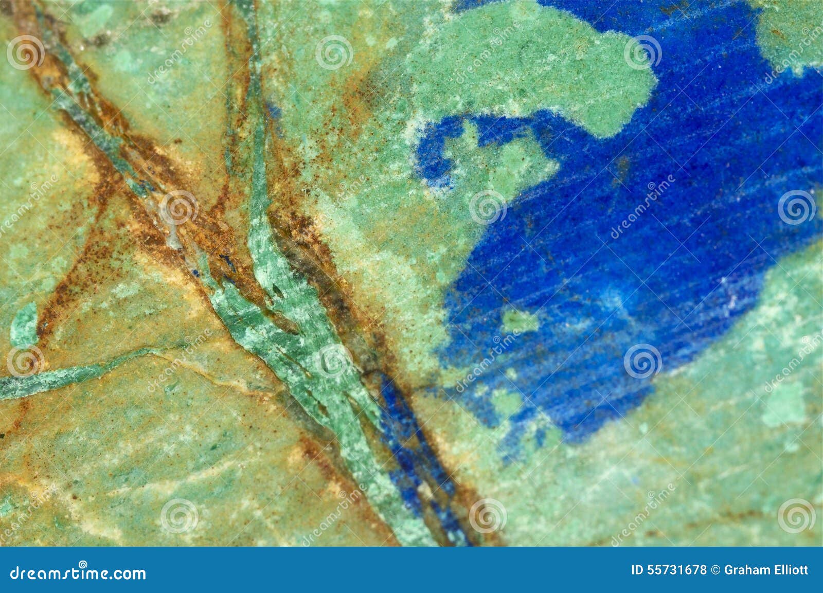 Blue , Green, and Orange Rock Stock Photo - Image of flower, rock: 55731678