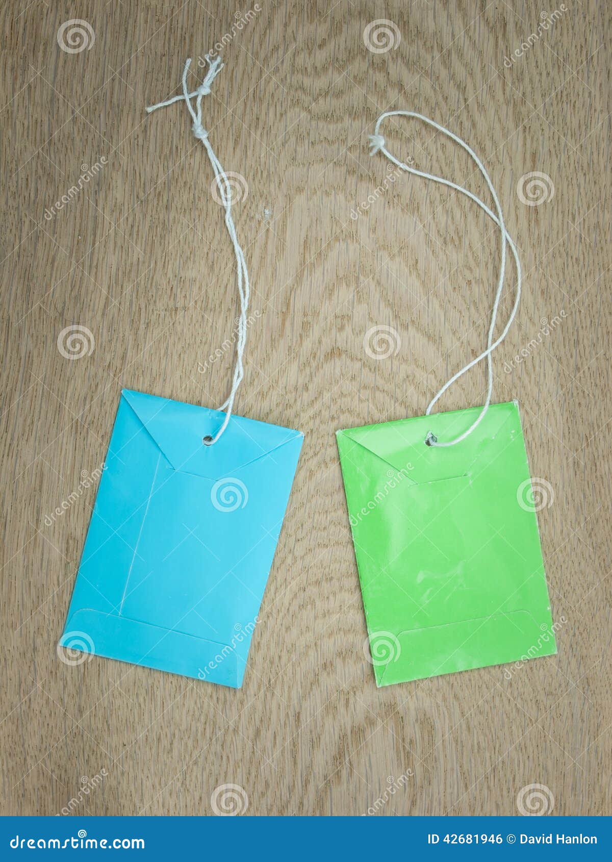 Blue and Green Paper Envelopes with White String Stock Photo - Image of ...