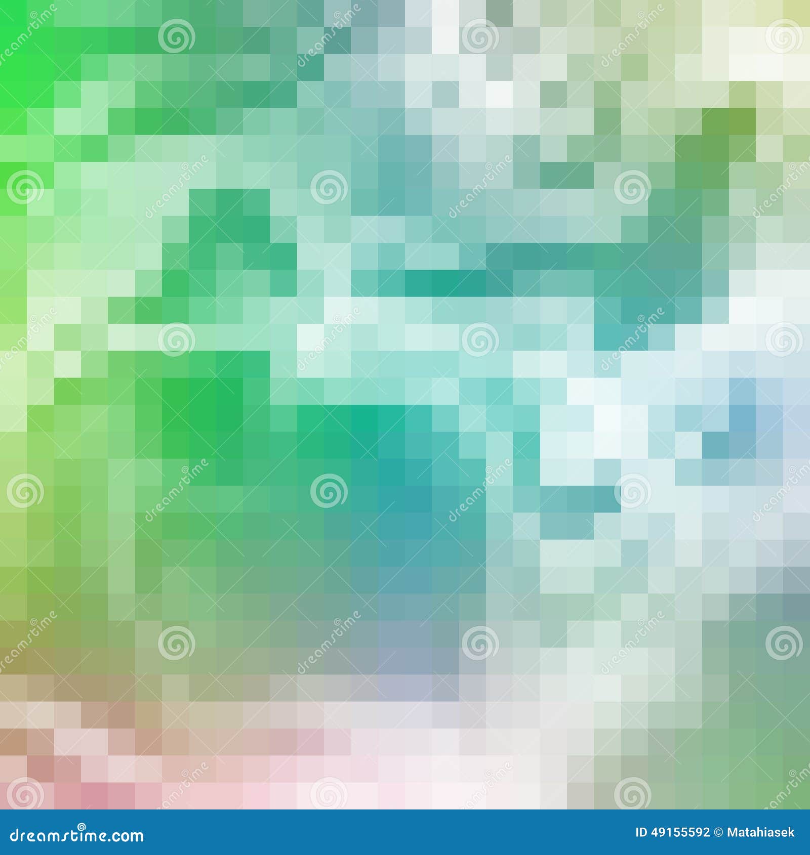 Blue and Green Pixel Mosaic Stock Illustration - Illustration of pieces ...