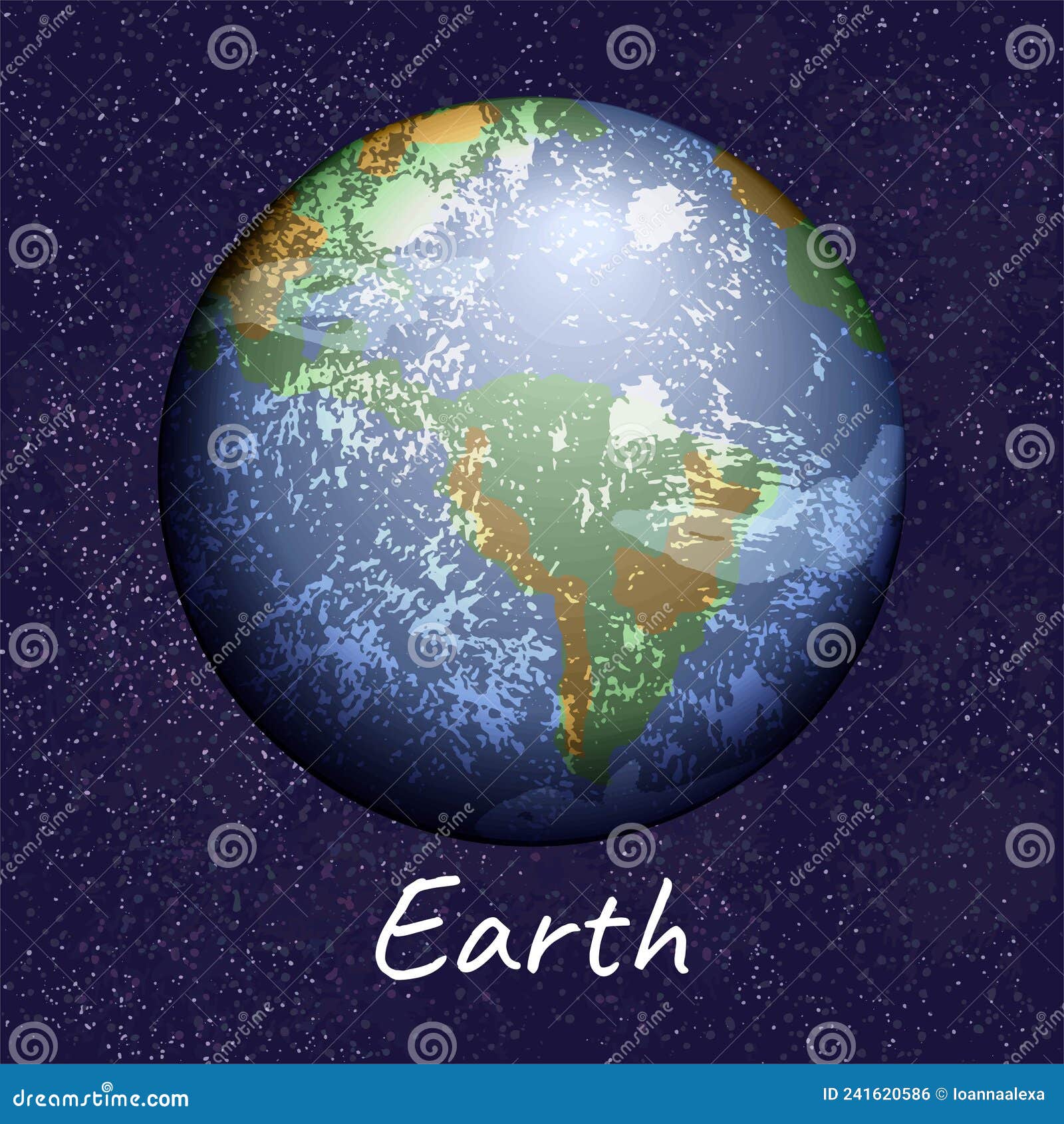 Blue Green Planet Earth with Clouds on Dark Blue Space Background Stock ...