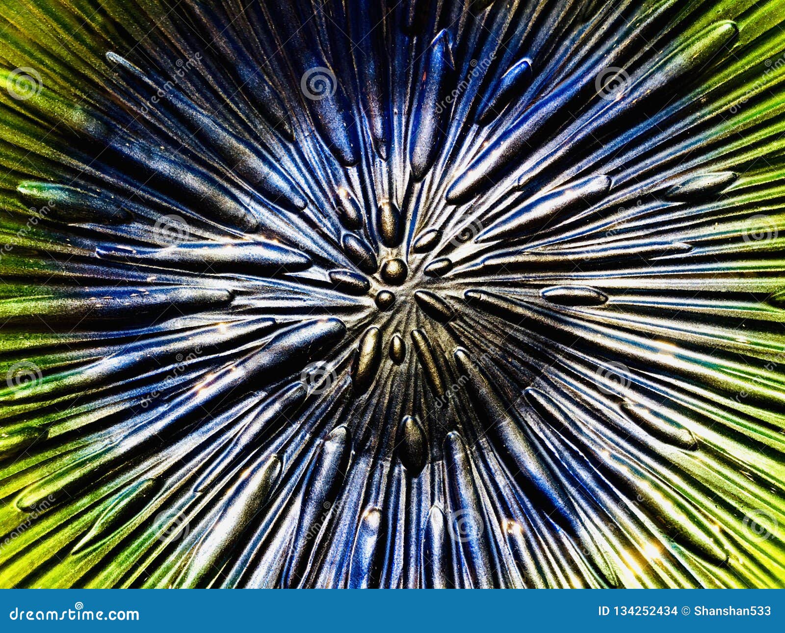 A Blue and Green Radiation Pattern Design Stock Photo - Image of color ...