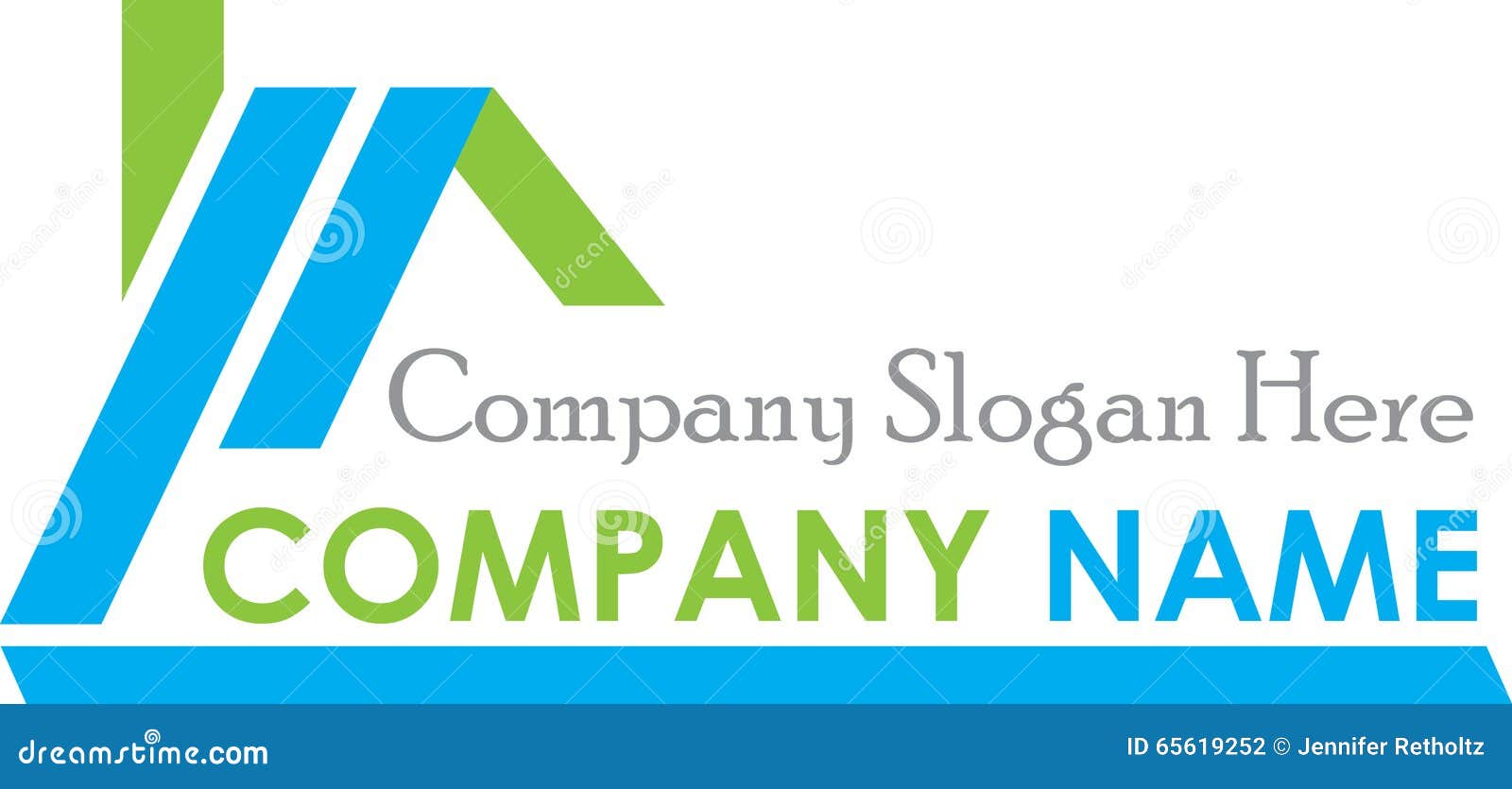 Green Real Estate House Logo Color Block Royalty-Free Stock Image ...