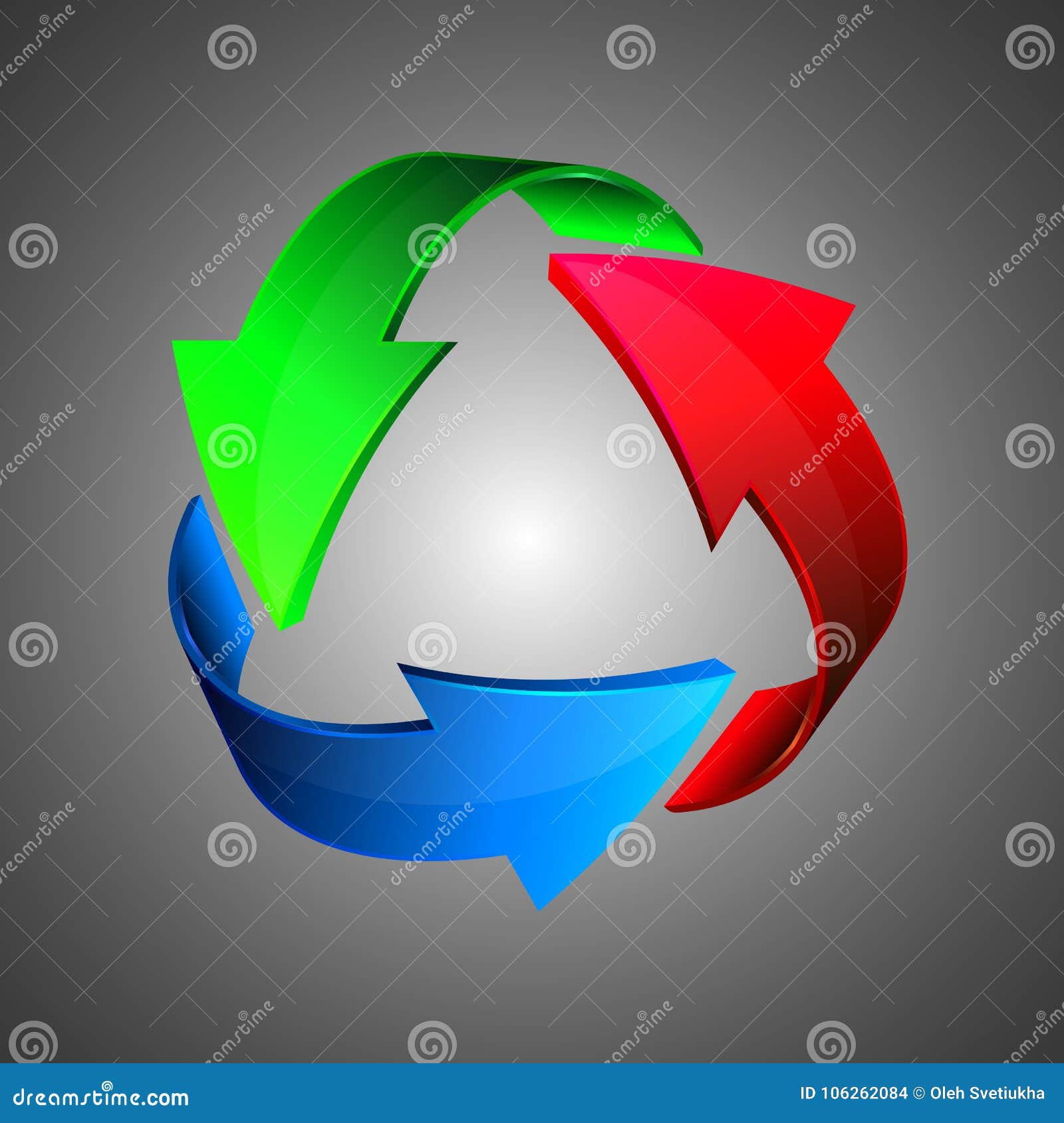 Blue Green Red Recycle Arrows, Recycle Simbol, Vector Stock Vector ...