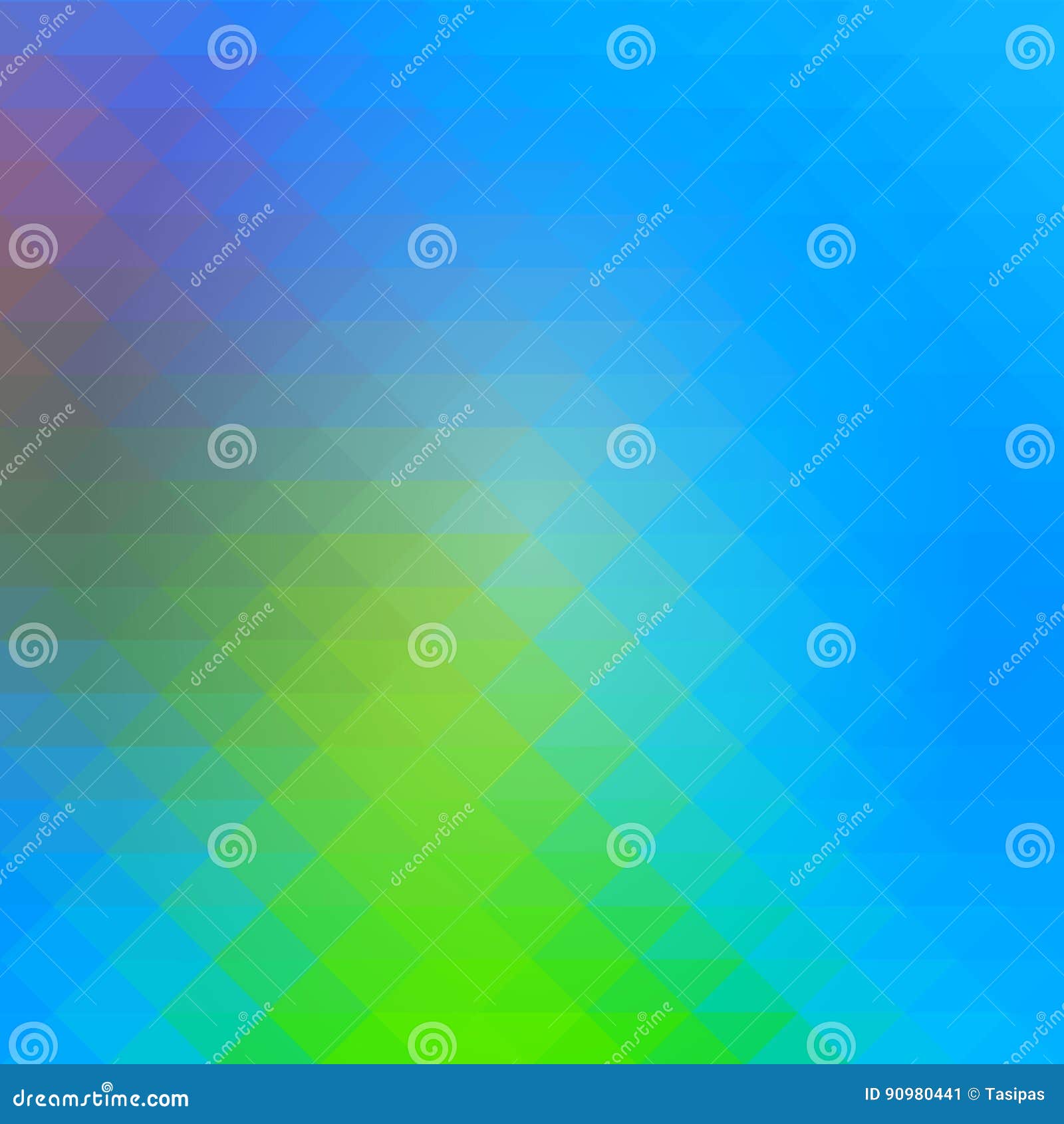 Blue Green Red Rows of Triangles Background, Square Stock Vector ...