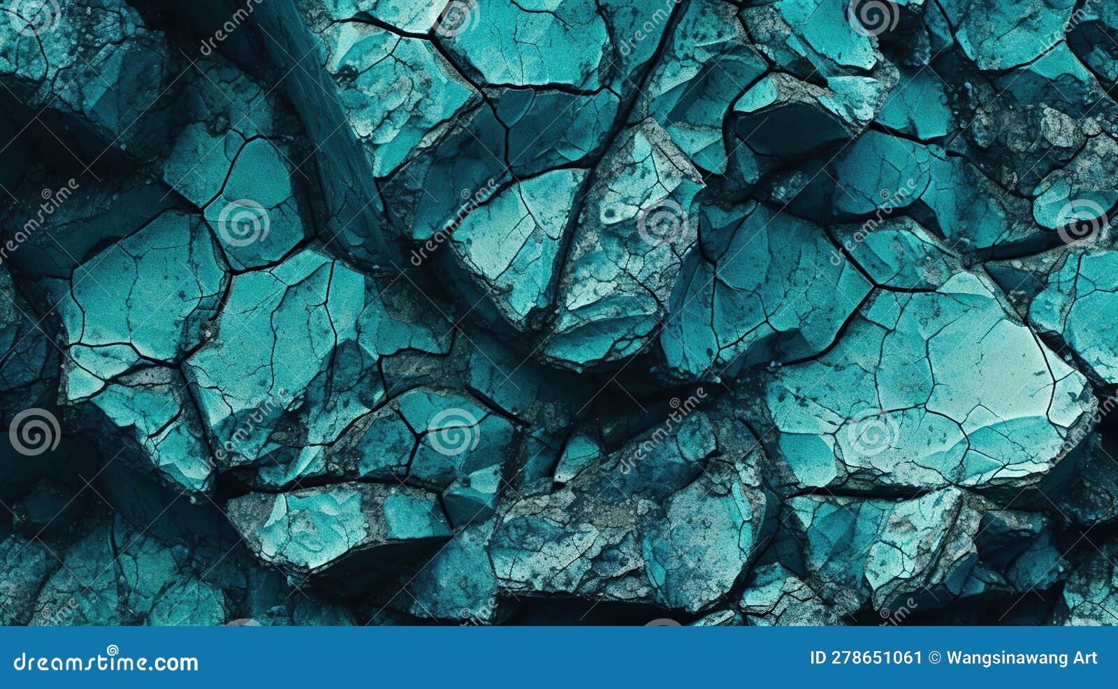 Blue Green Rock Texture AI Generated Image Stock Illustration ...