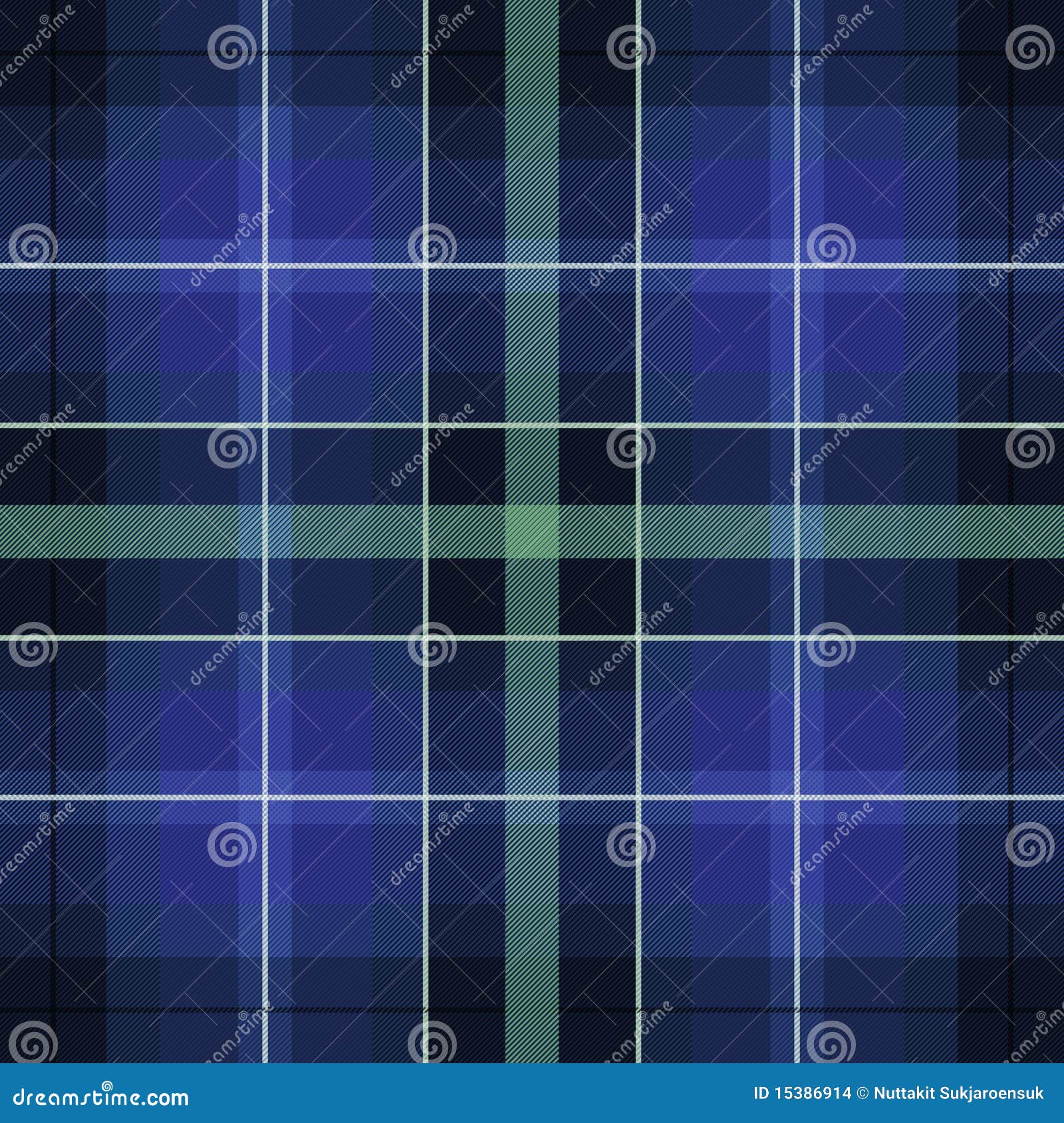Blue Green Scottish Pattern Stock Illustration - Illustration of ...