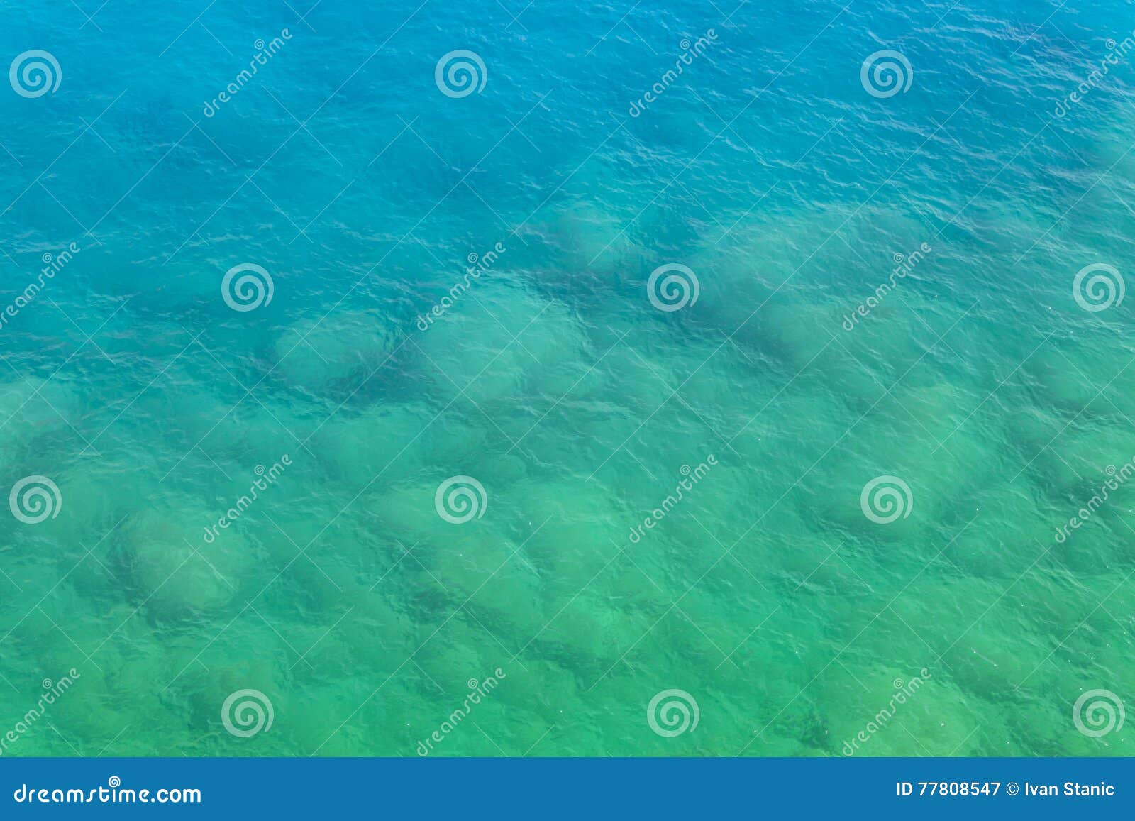 Blue Green Sea View from Above Stock Image - Image of colorful, surface ...