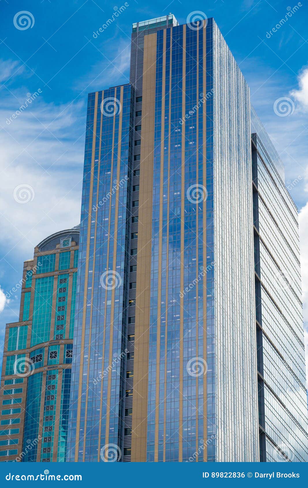 Blue and Green Seattle Towers Stock Photo - Image of skyscraper, glass ...