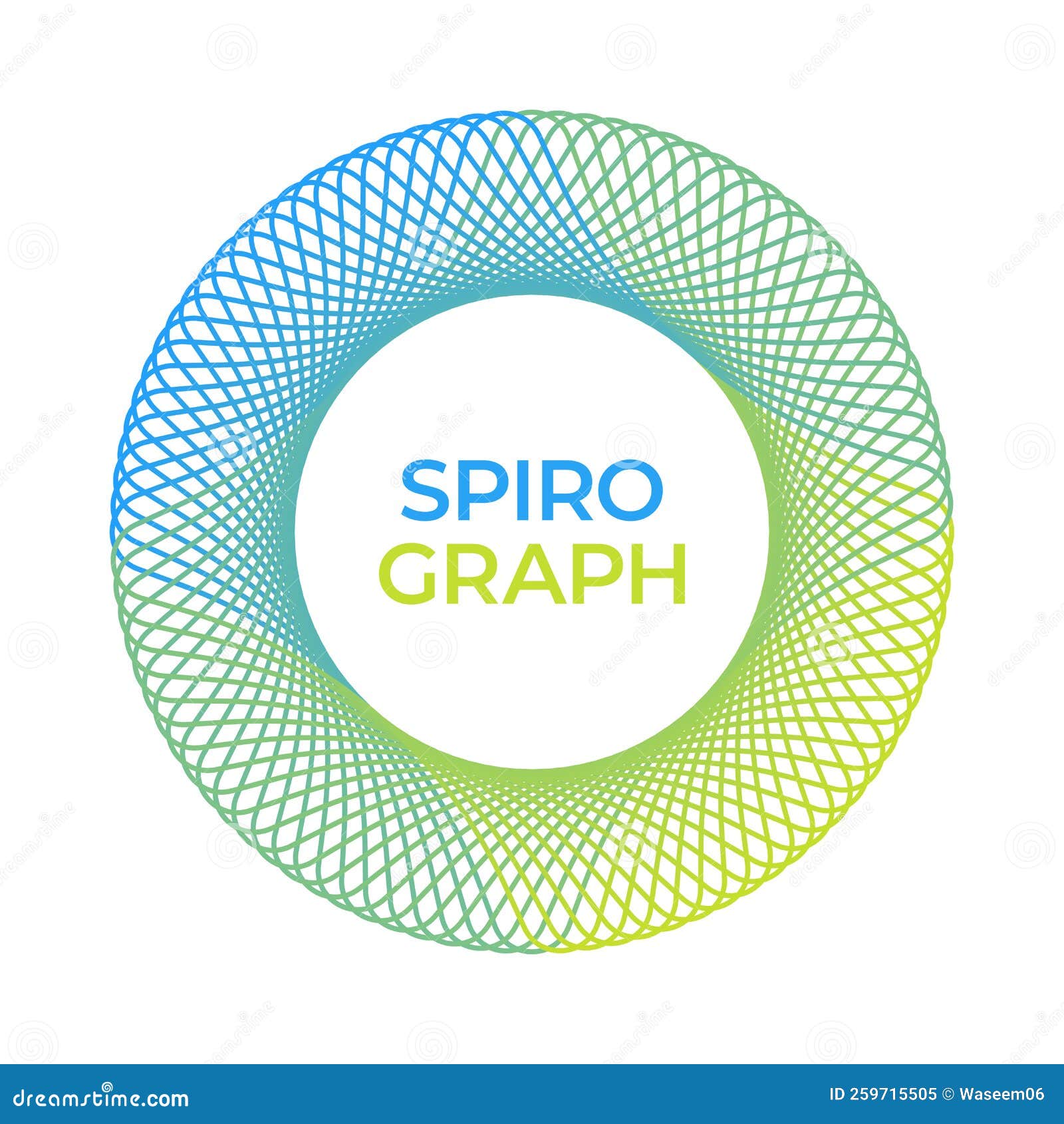 Blue and Green Spirograph Vector Stock Vector - Illustration of blue ...
