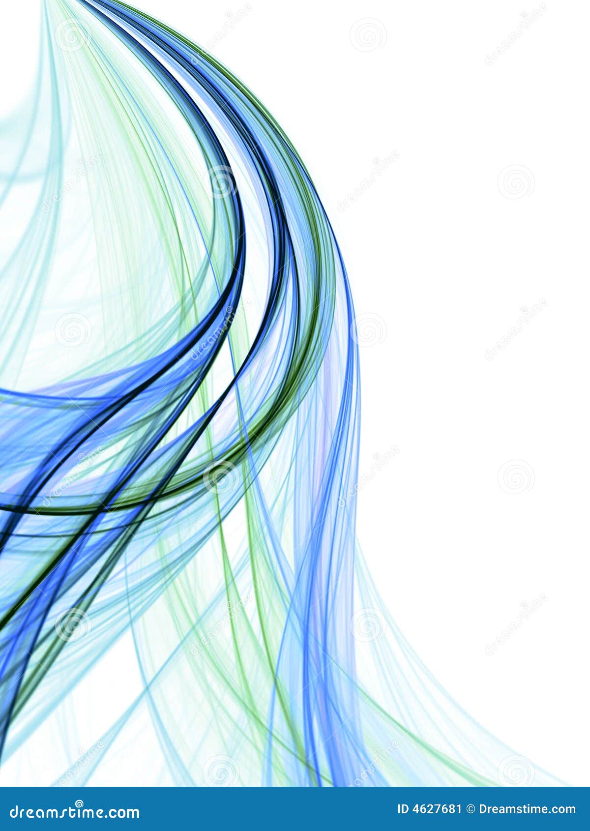 Blue Green Threads Abstract Stock Illustration - Illustration of blend ...