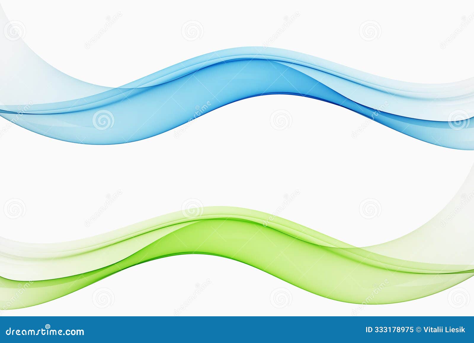Blue and Green Transparent Abstract Wave Flow. Design Element Stock ...