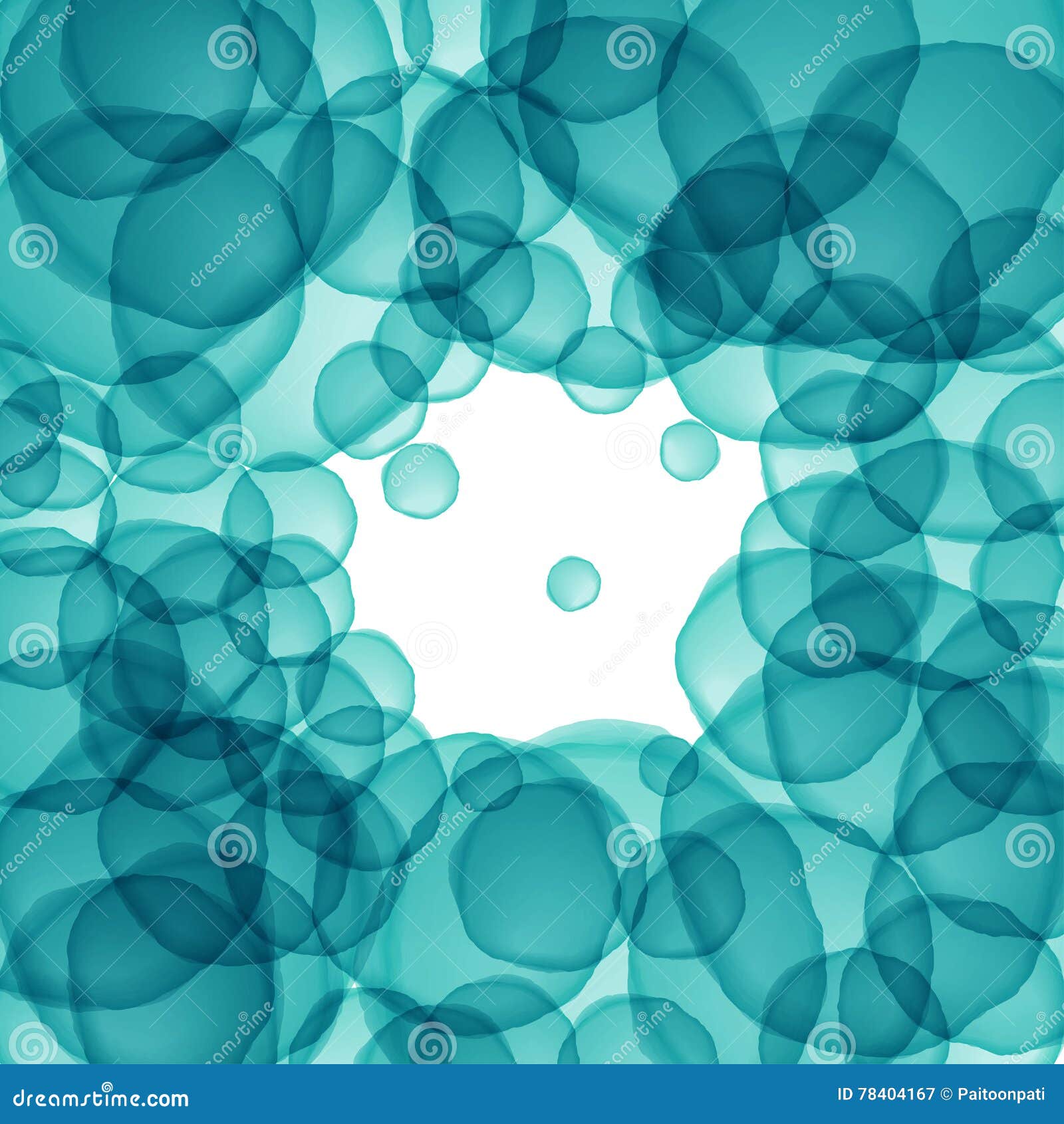 Blue or Green Turquoise Circle Overlap Color Stock Illustration ...