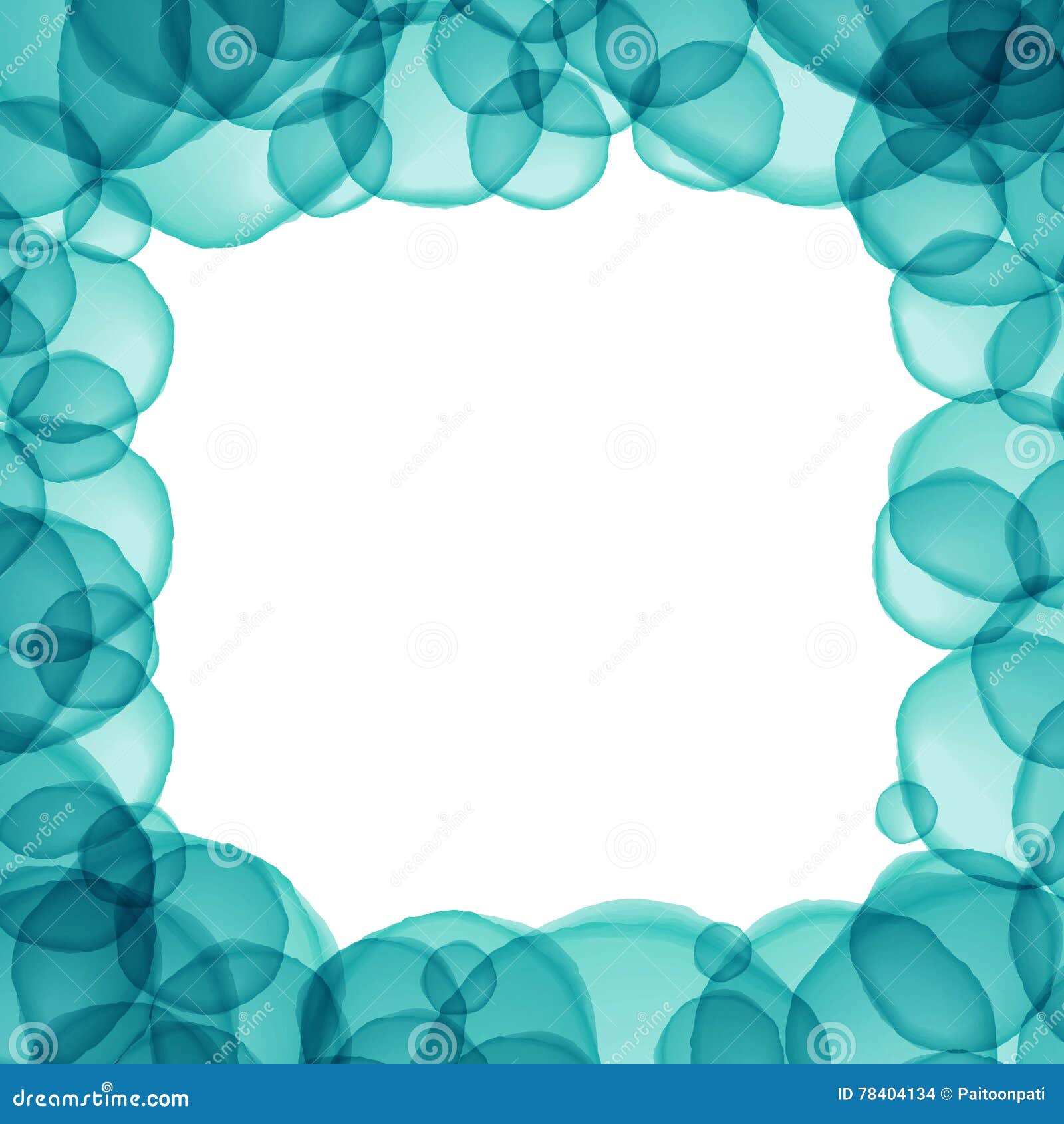 Blue or Green Turquoise Circle Overlap Color Abstract Background Stock ...
