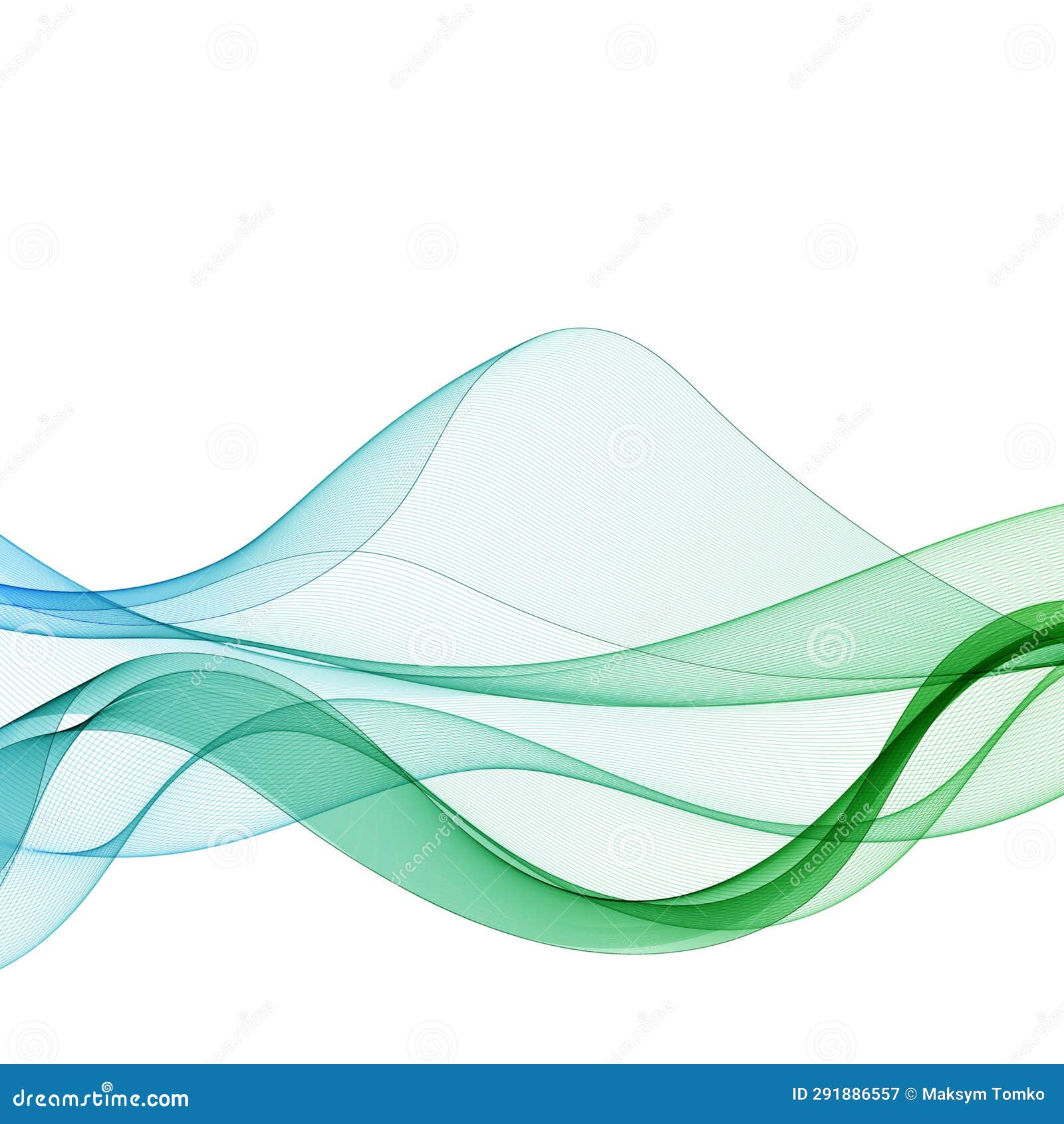 Blue-green Wave Pattern. Template for Presentation, Advertising ...