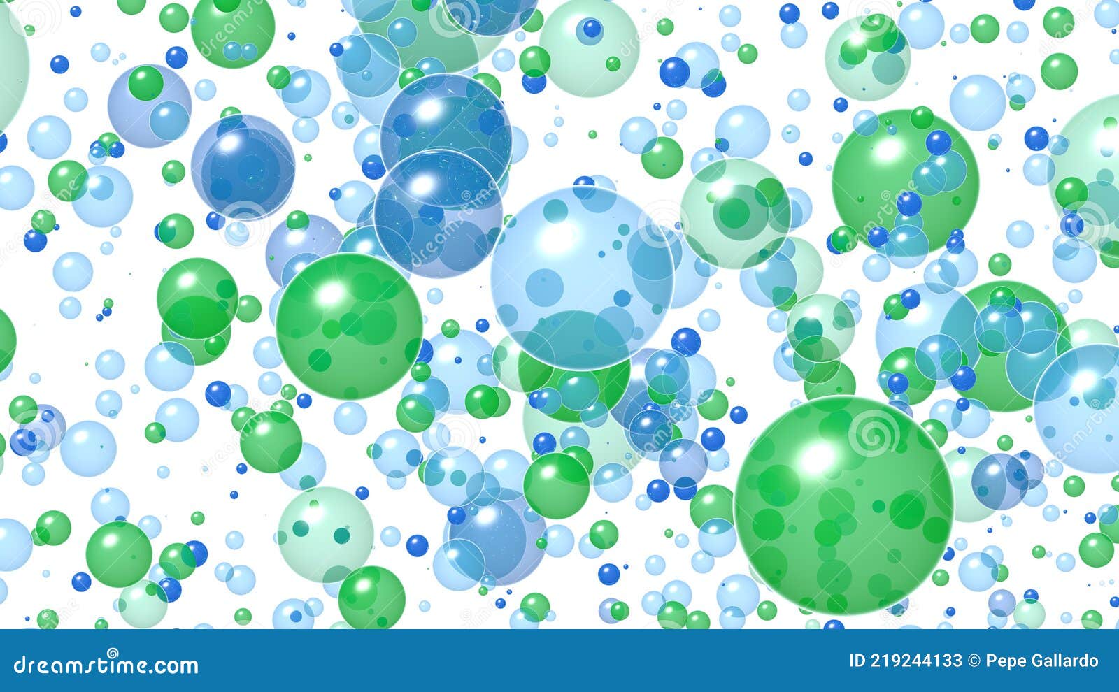 Background 3d Illustration of Gas Bubbles Floating in Space. Stock ...