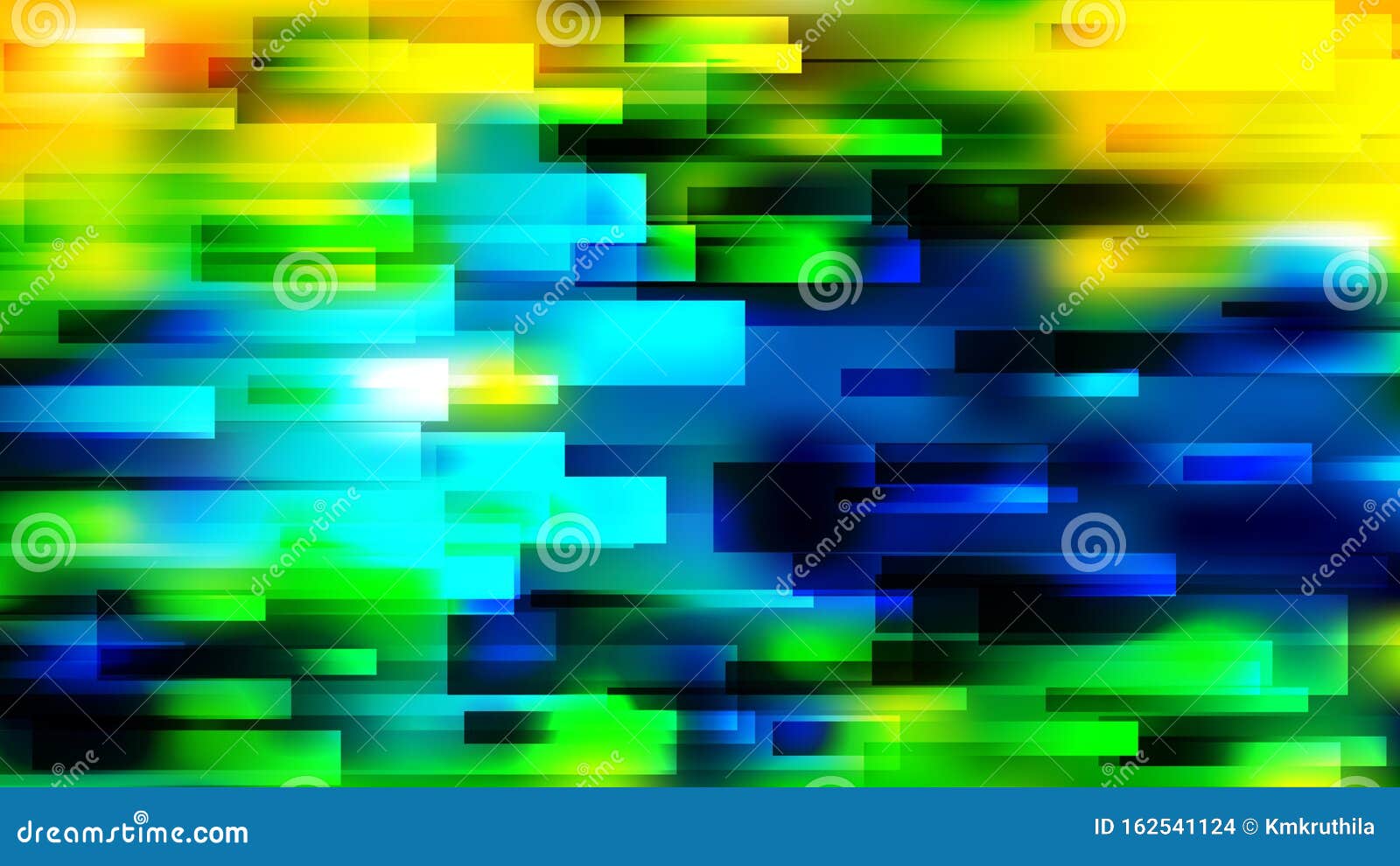 Blue Green and Yellow Horizontal Lines Background Stock Vector ...