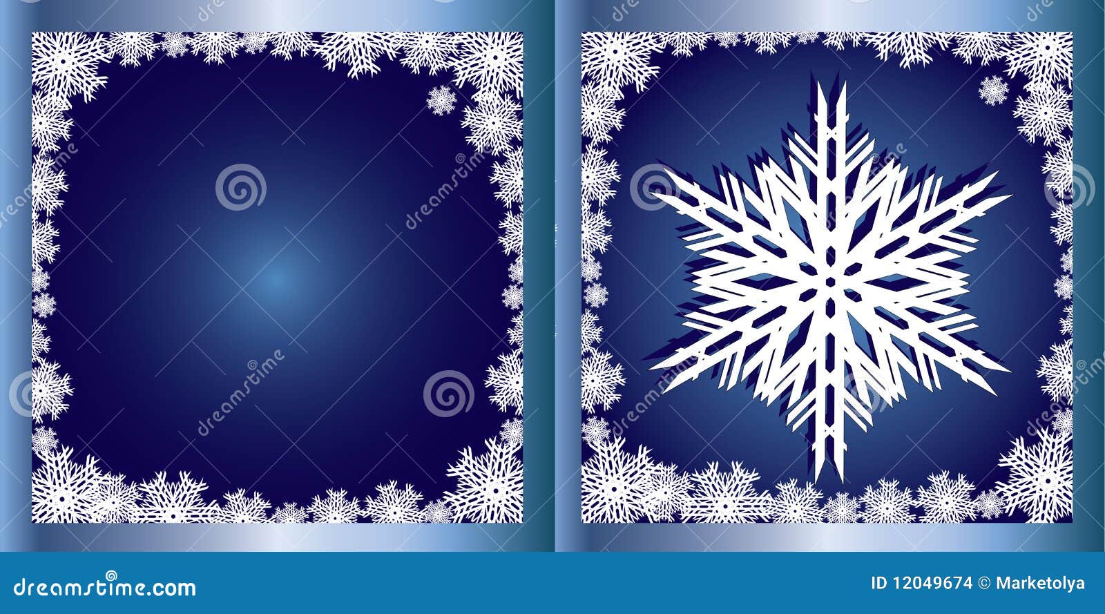 Blue Greetings Card Snowflake Stock Vector - Illustration of happy ...