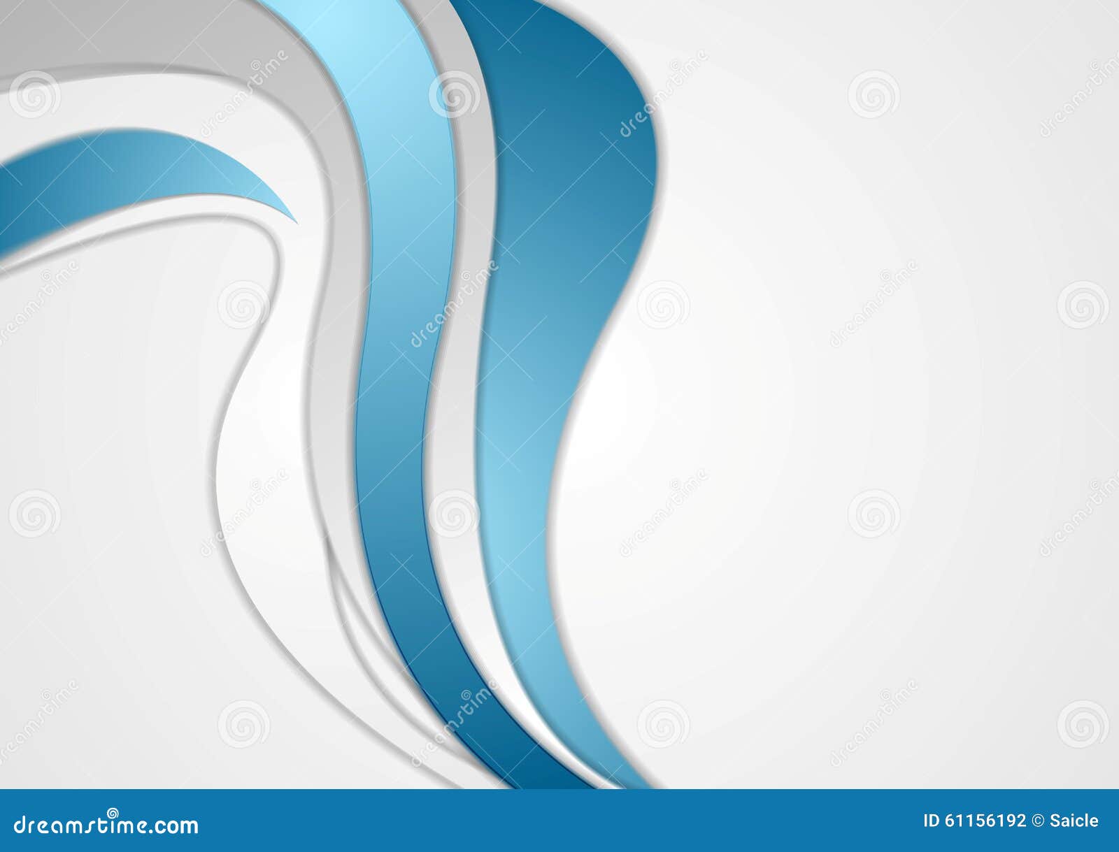 Blue and Grey Abstract Wavy Background Stock Vector - Illustration of ...