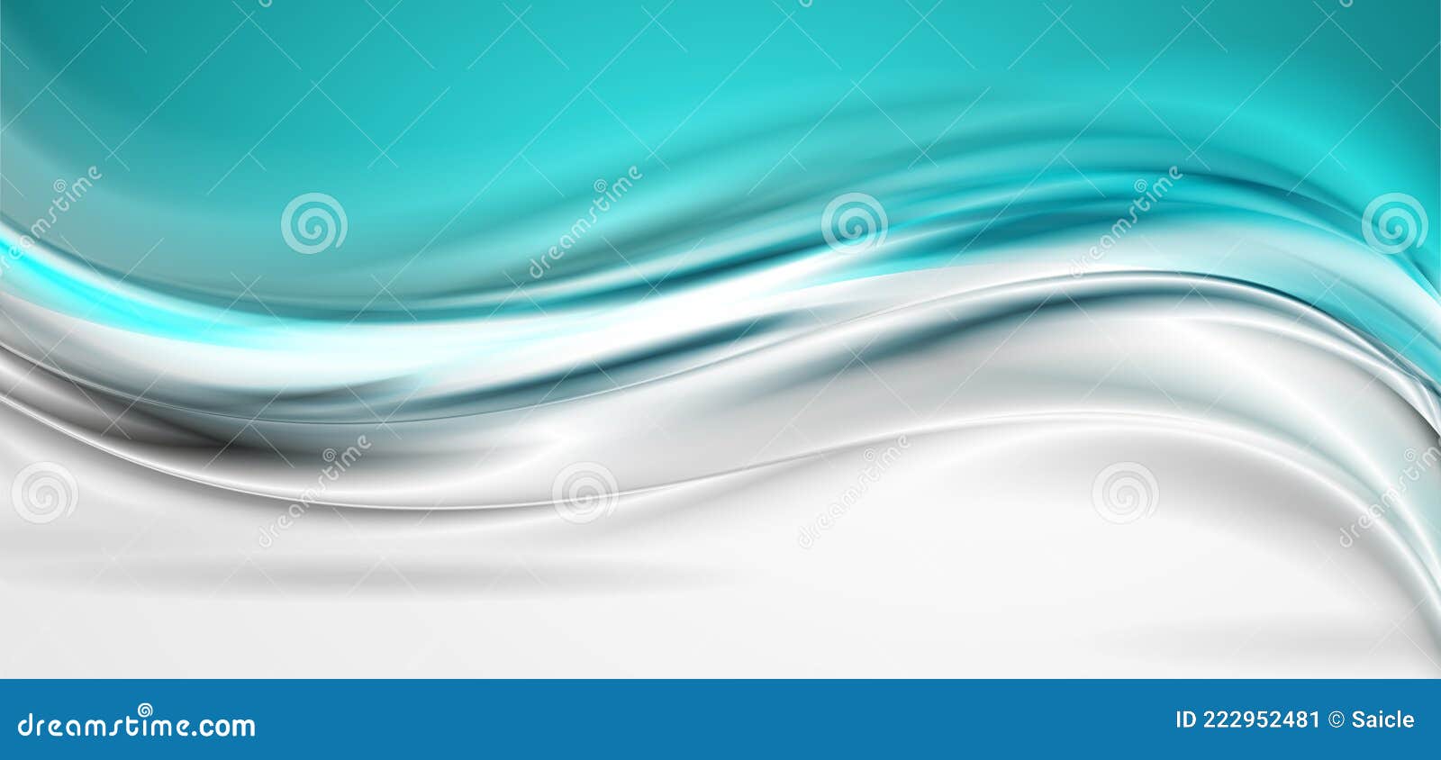 Blue Grey Glossy Smooth Waves Abstract Background Stock Vector ...