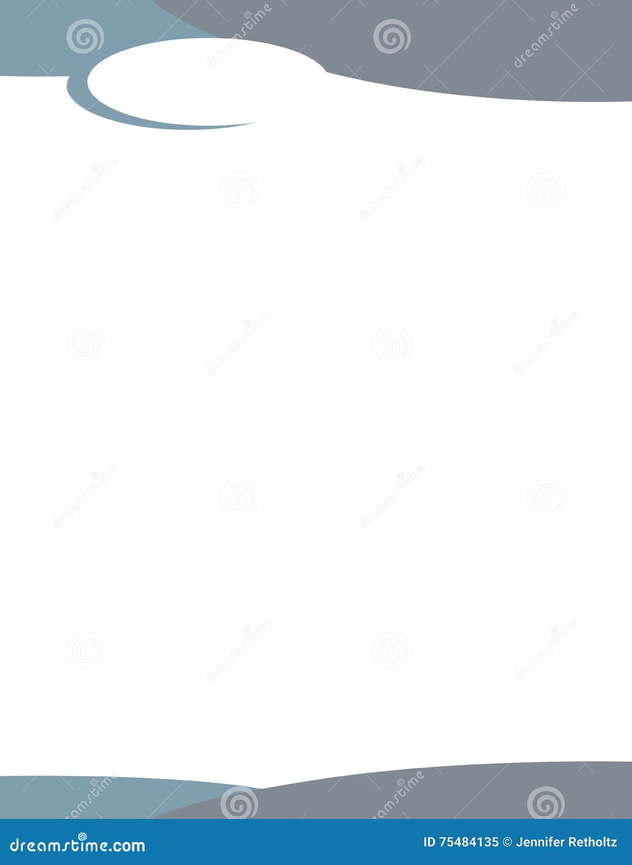 Blue Grey Logo Letterhead Template Stock Illustration - Illustration of ...