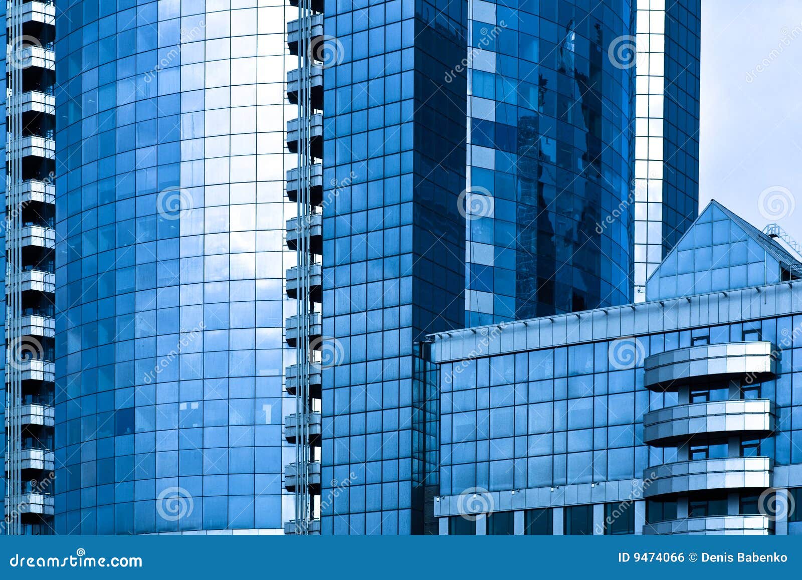 Blue-grey Skyscrapers Business Centre Stock Photo - Image of moscow ...