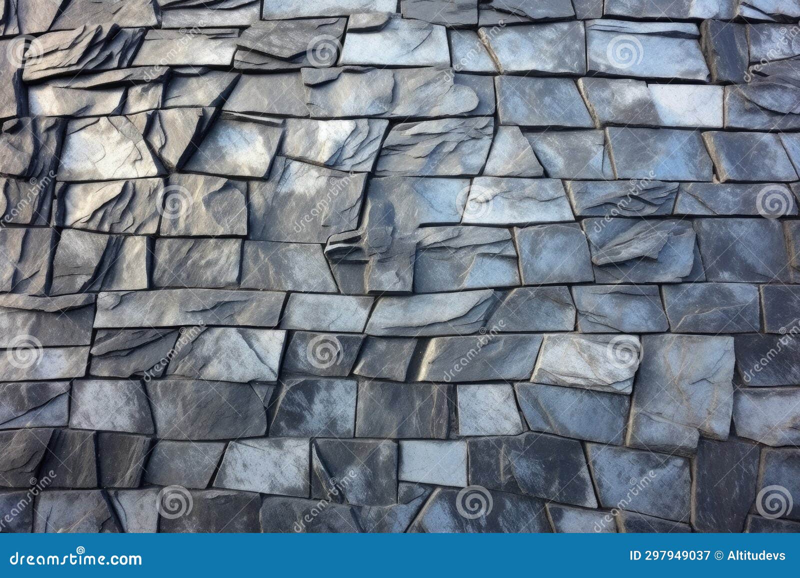 Blue-grey Slate Under Sunlight Stock Image - Image of outdoor, mineral ...