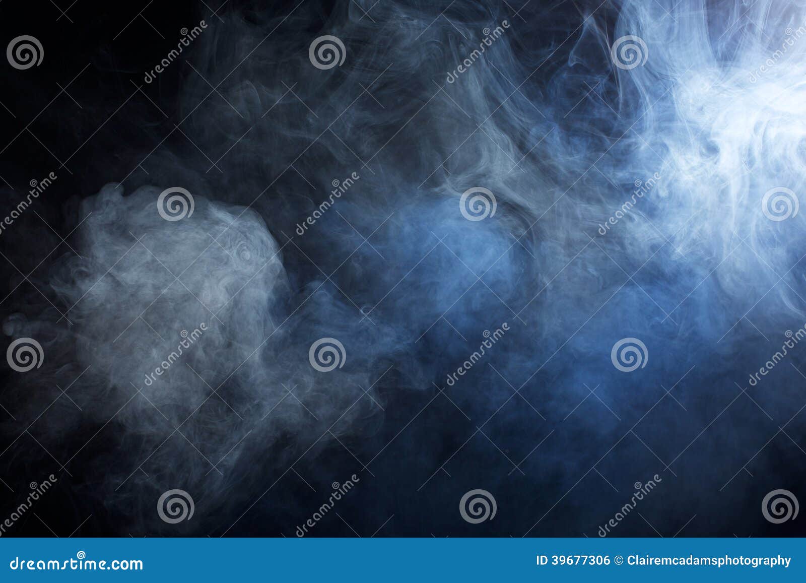Blue/Grey Smoke on Black Background Stock Photo - Image of spooky, mist ...