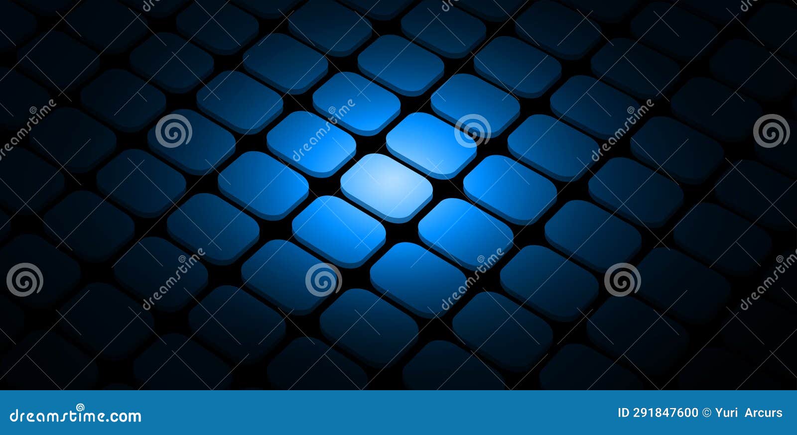 Blue, Grid and Light on Black Wallpaper with Pattern, Texture and ...