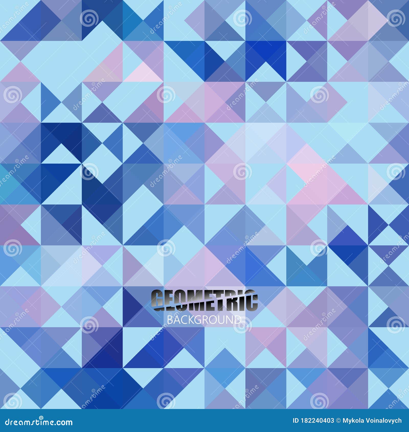 Blue Grid Mosaic Background, Creative Design Templates Vector Stock ...